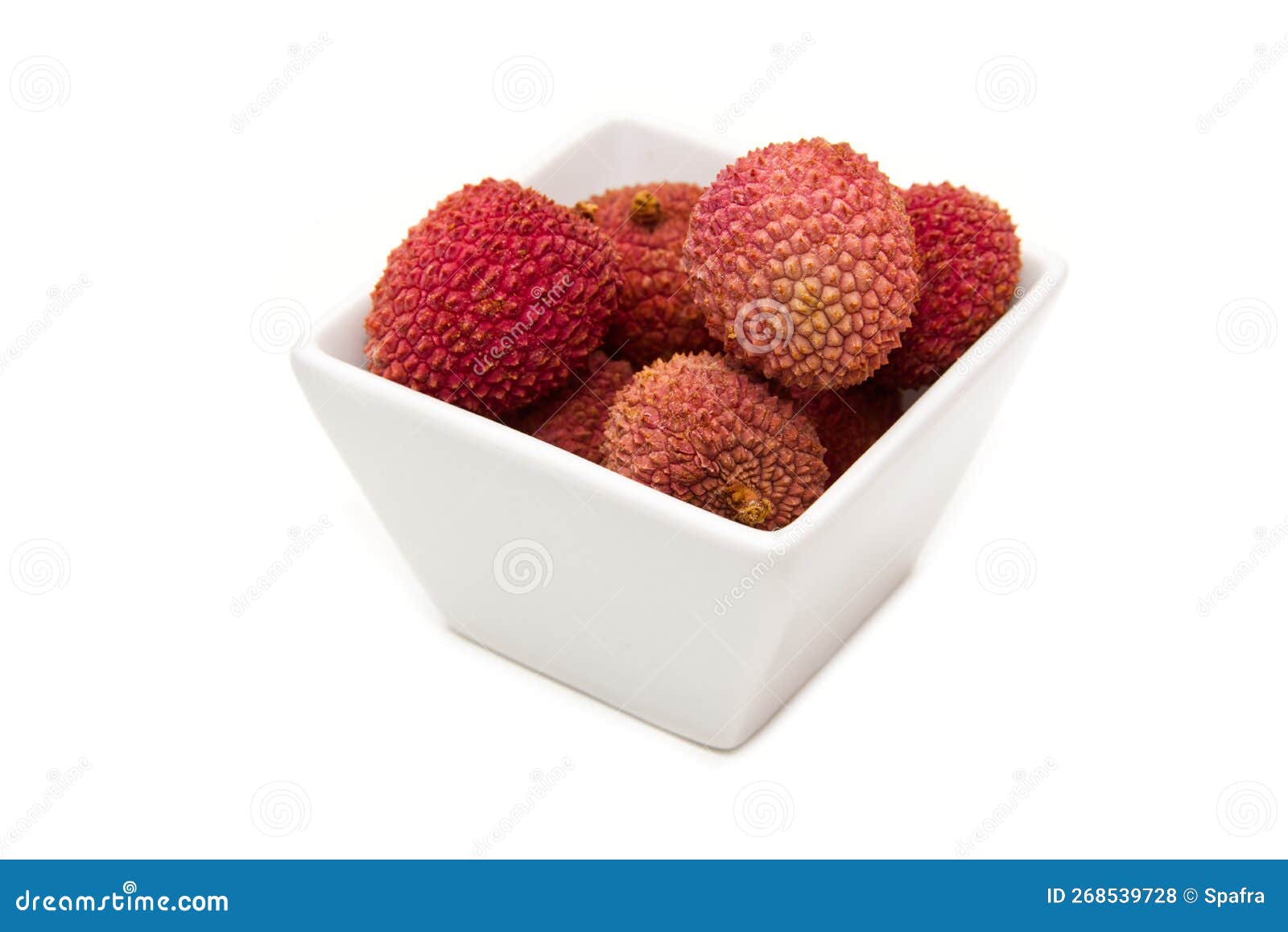 Lychee Inside Bowl on White Stock Photo - Image of square, chinese ...
