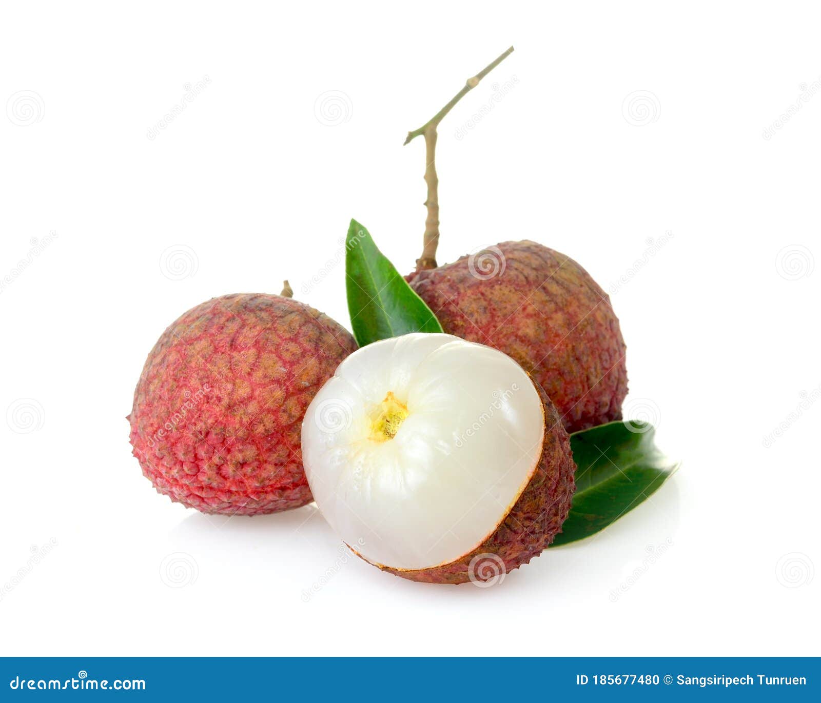 Lychee Isolated on White Background Stock Photo - Image of isolated ...