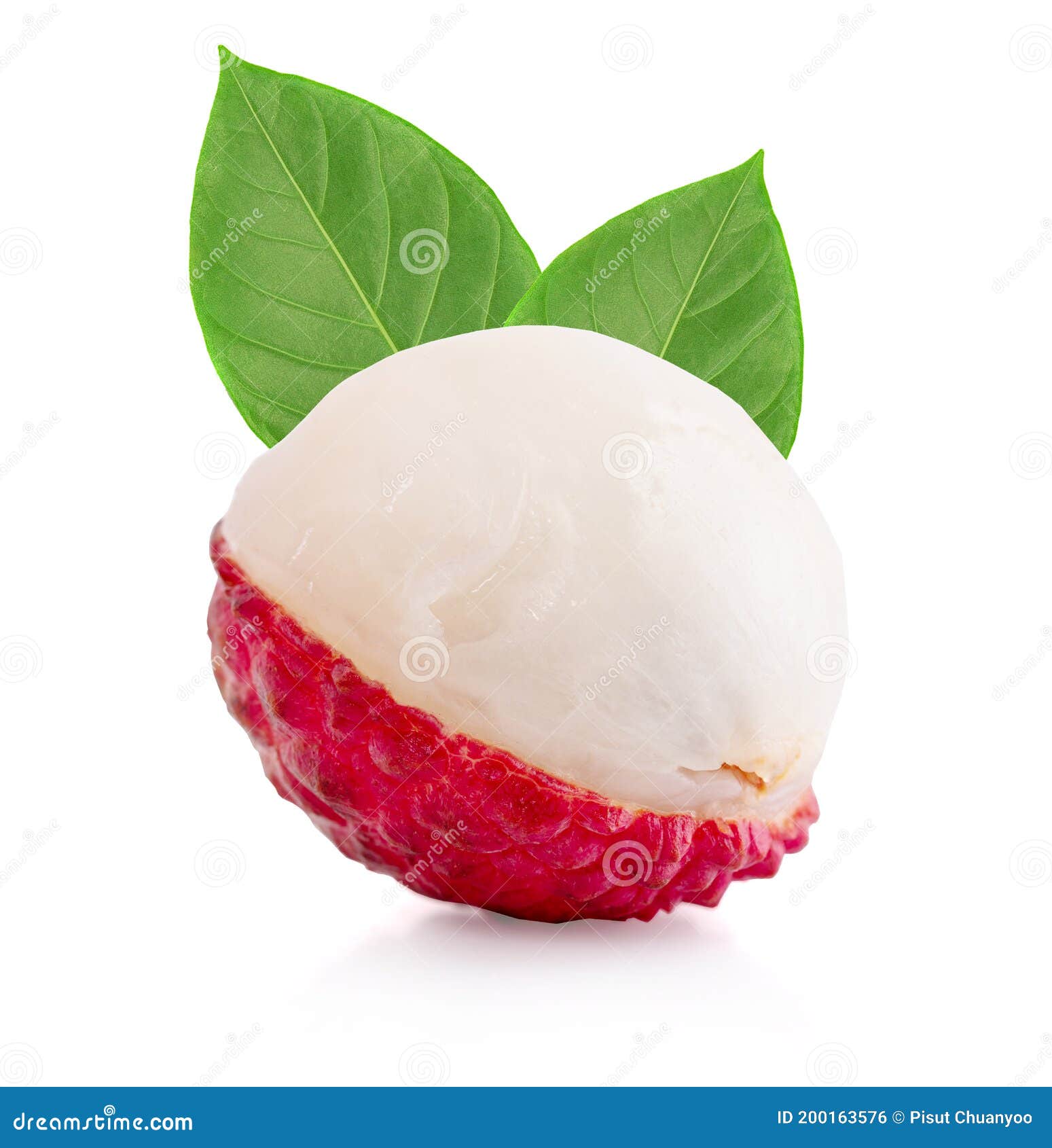 Lychee Isolated on a White Background Stock Photo - Image of exotic ...