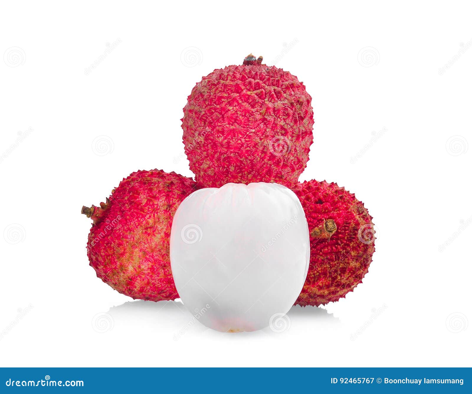 Lychee isolated on white stock image. Image of fresh - 92465767