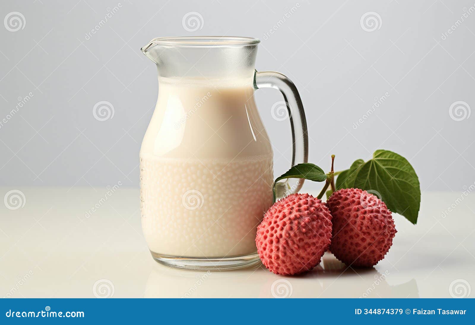 Lychee Milkshake Transparent Background Juice Stock Illustration ...