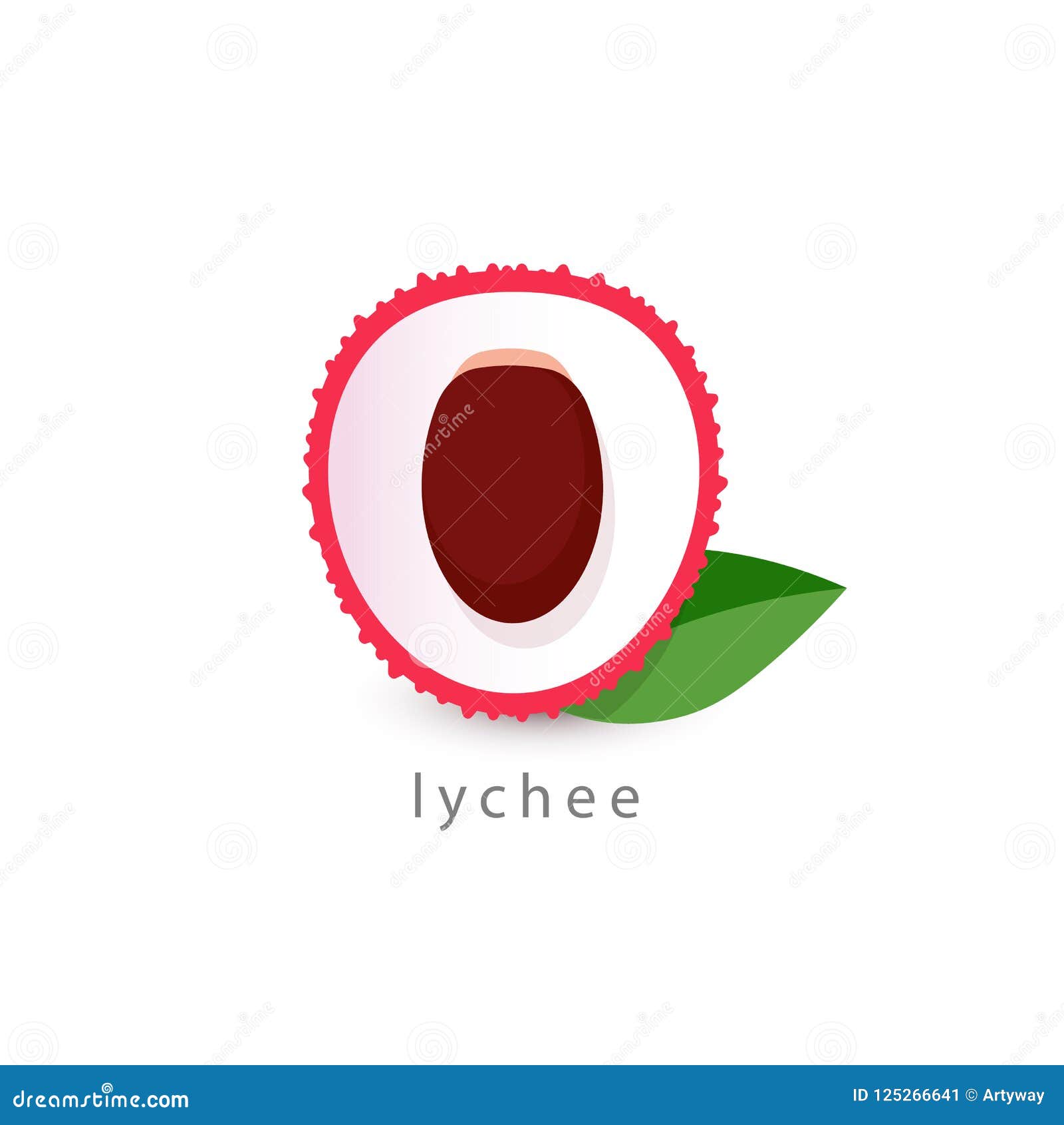 Lychee Logo. Isolated Lychee On White Background Vector Illustration ...