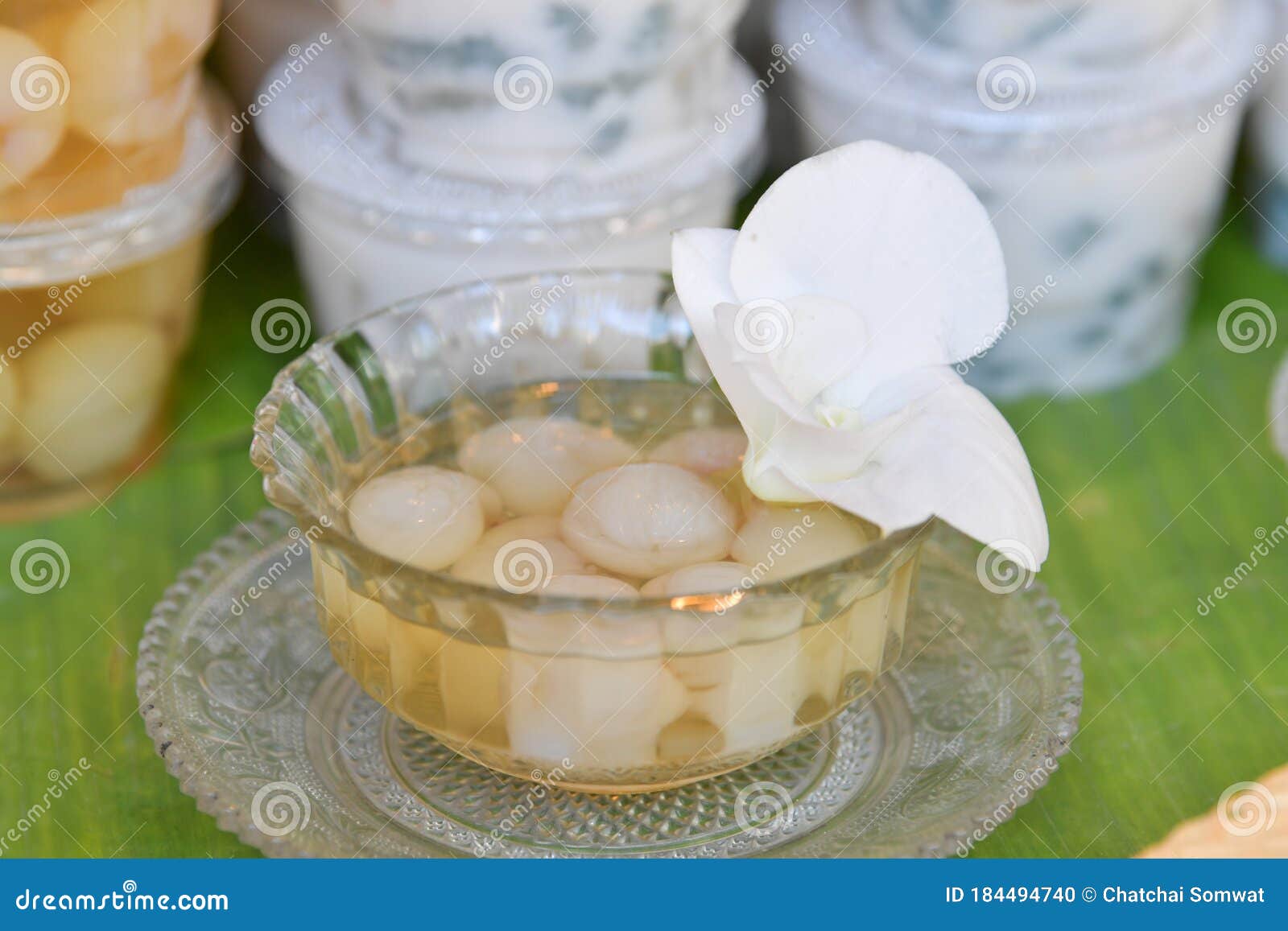 Lychee in Syrup, Thai Dessert Stock Photo - Image of health, colorful ...