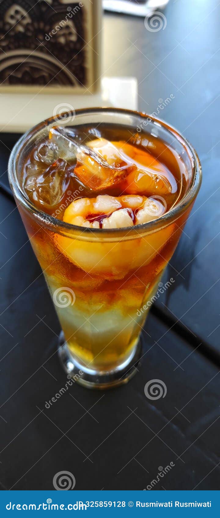 Lychee Tea Drinks are Available at the Utama Raya Cafe, Indonesia Stock ...