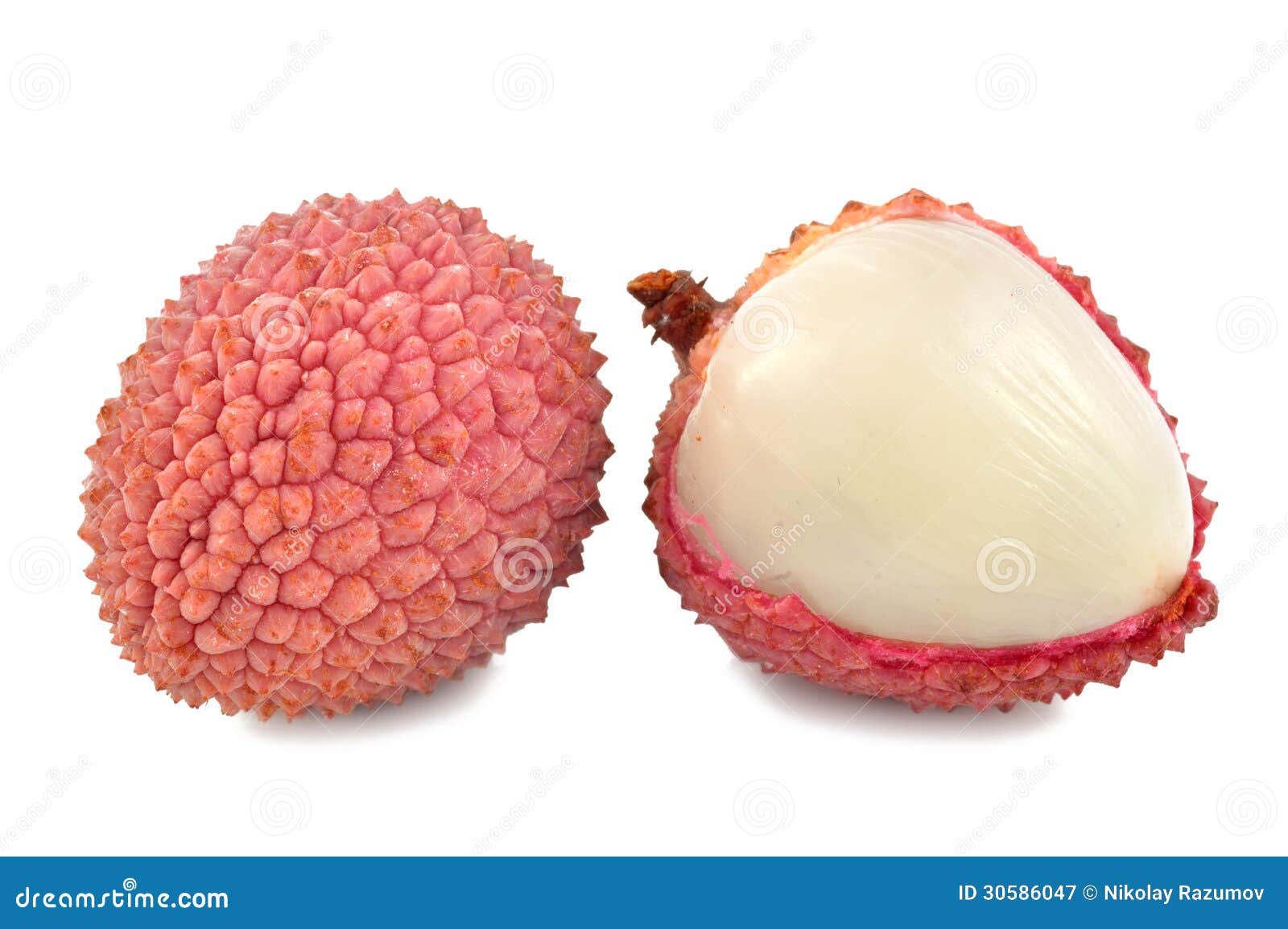 Lychee on a White Background Stock Image - Image of white, lychee: 30586047