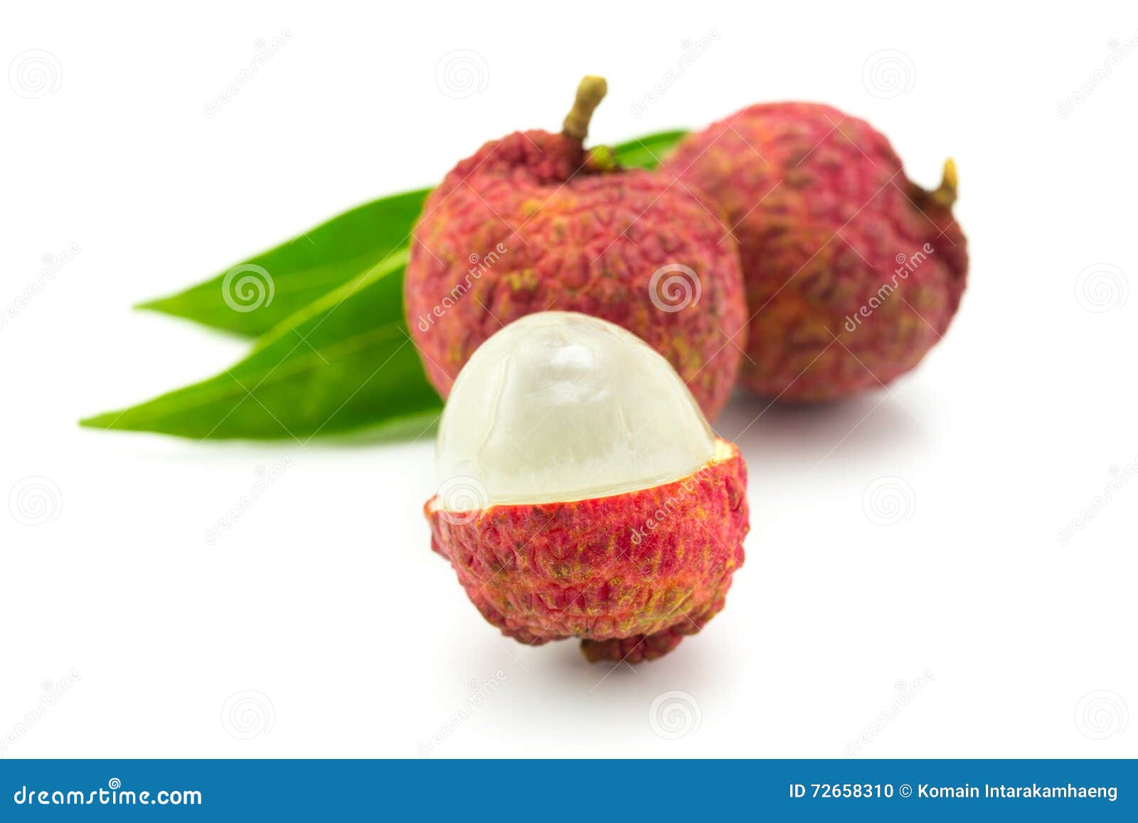 Lychee on the White Background Stock Photo - Image of delicious, ripe ...