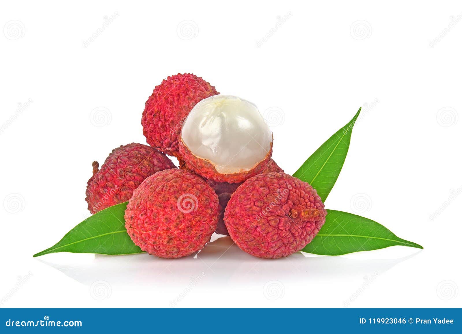 Lychee on white background stock photo. Image of lichi - 119923046