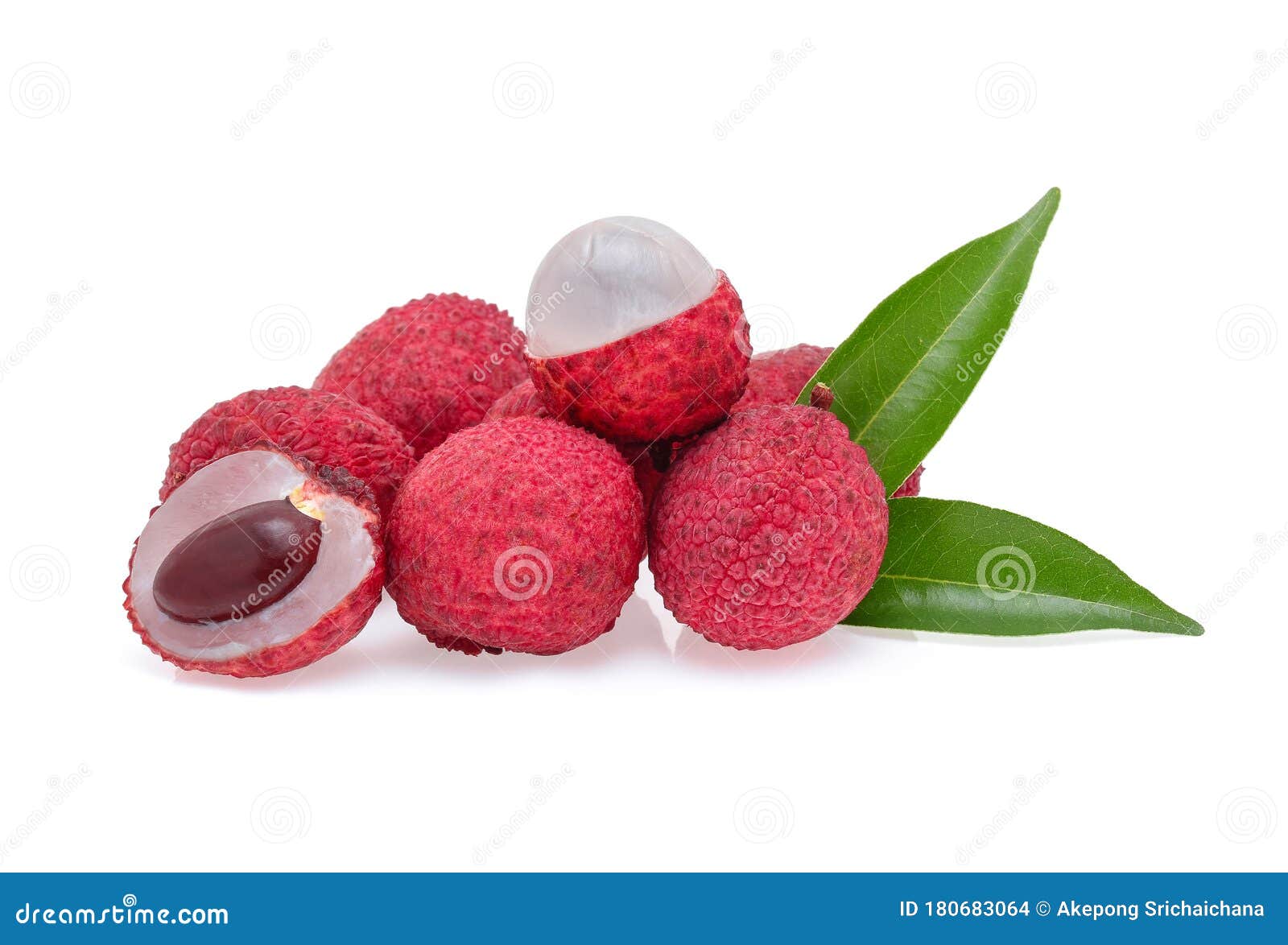 Lychees Isolated on White Background Stock Photo - Image of healthy ...