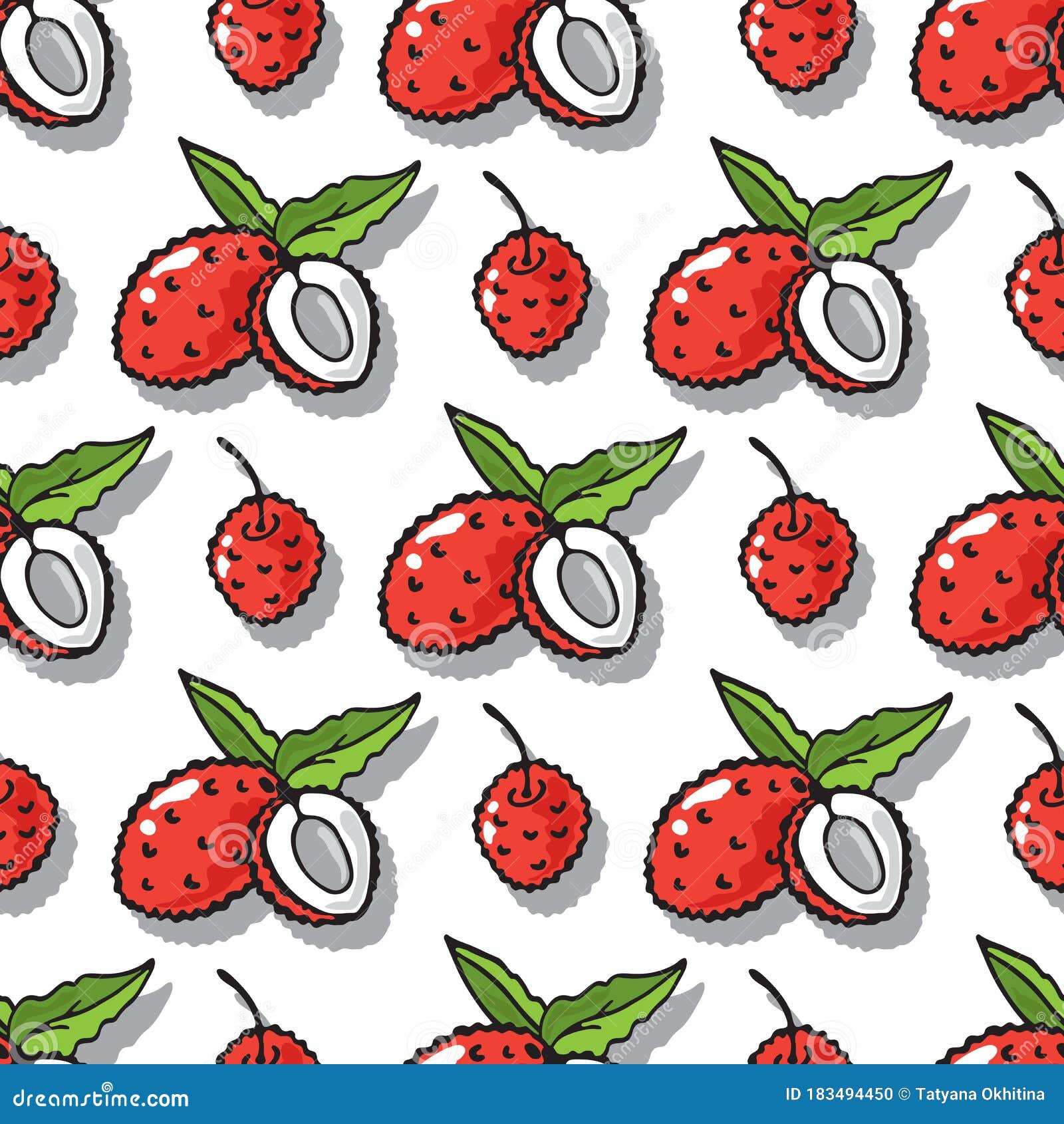 Lychees-13 stock vector. Illustration of litchi, natural - 183494450