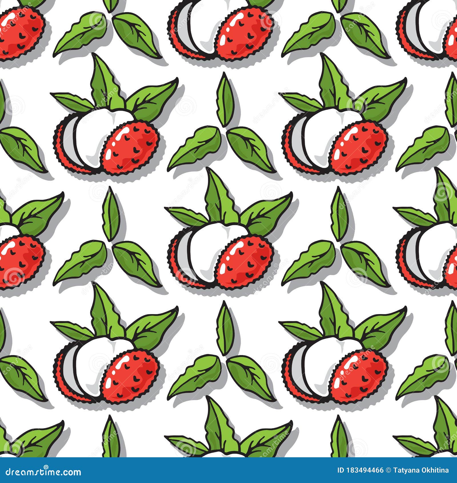 Lychees-14 stock vector. Illustration of exotic, organic - 183494466