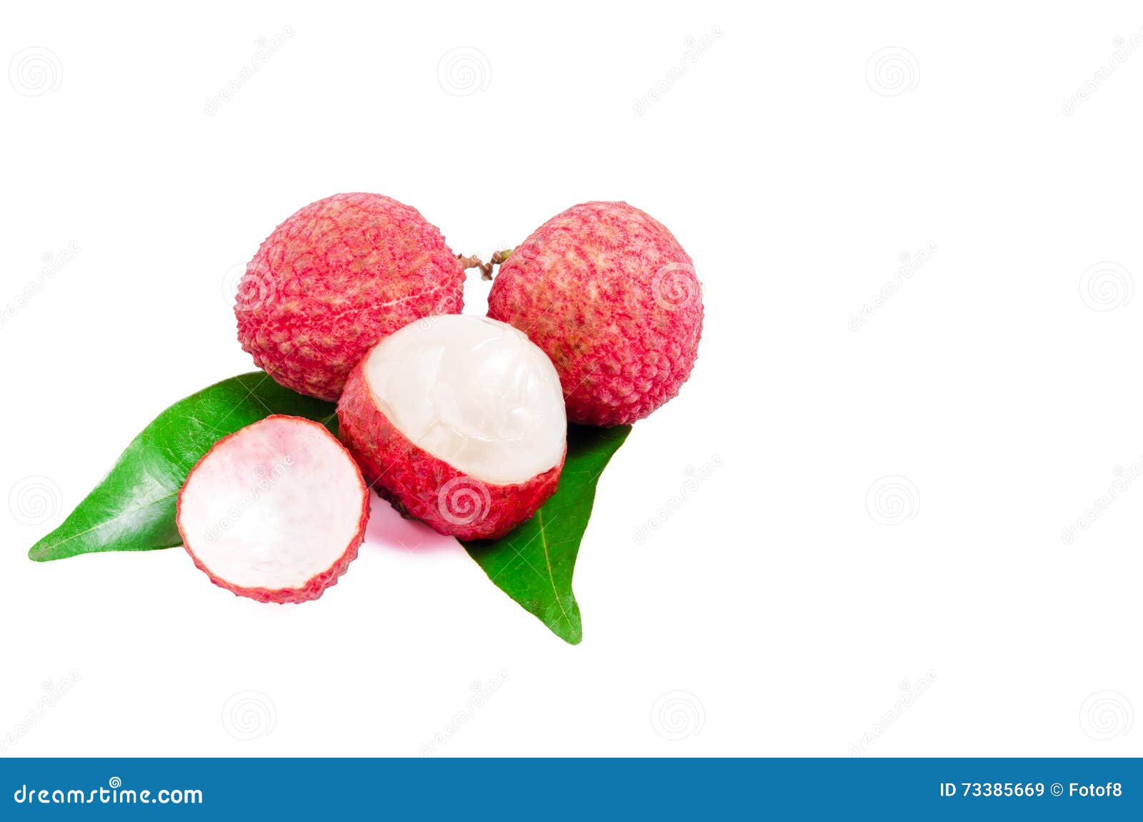 Lychees on White Background Stock Image - Image of lizhi, nature: 73385669