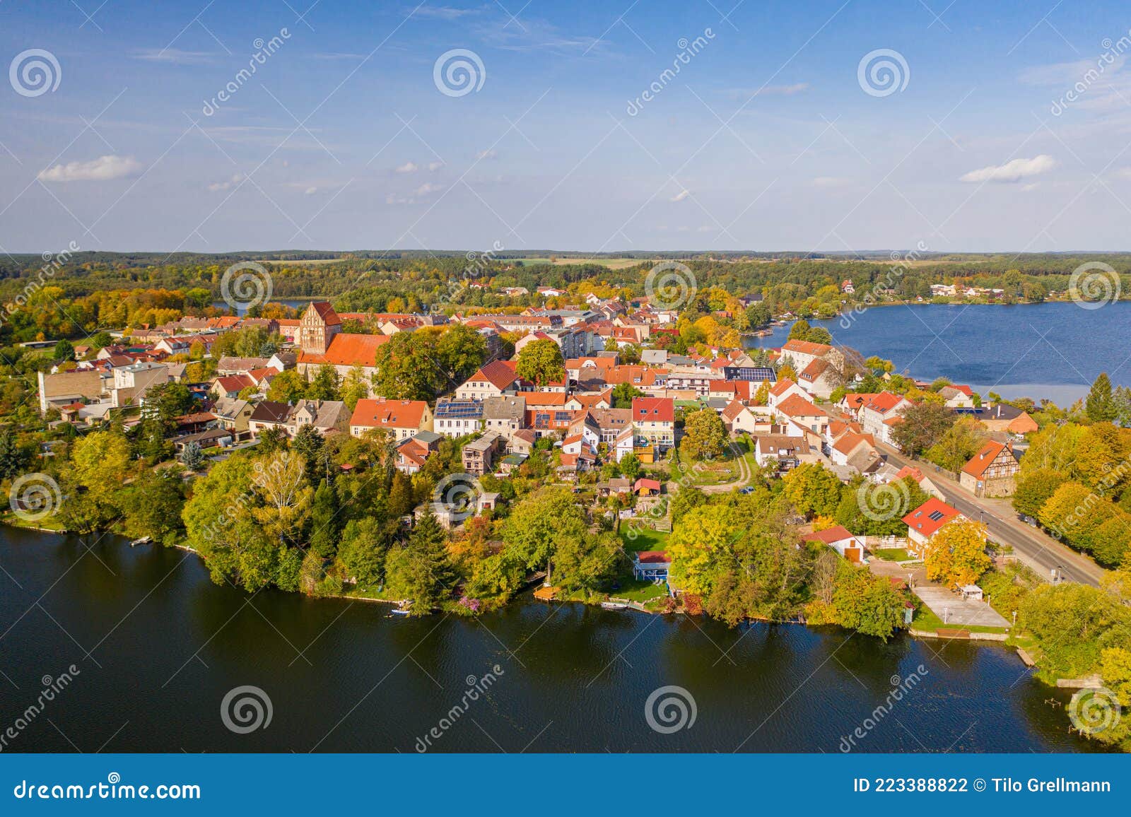 Lychen in the Uckermark stock photo. Image of morning - 223388822