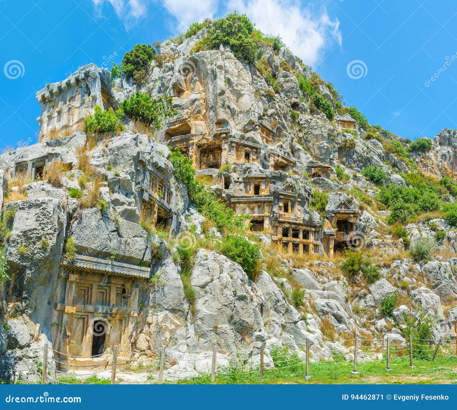 The lycian necropolis stock image. Image of hill, archaeological - 94462871