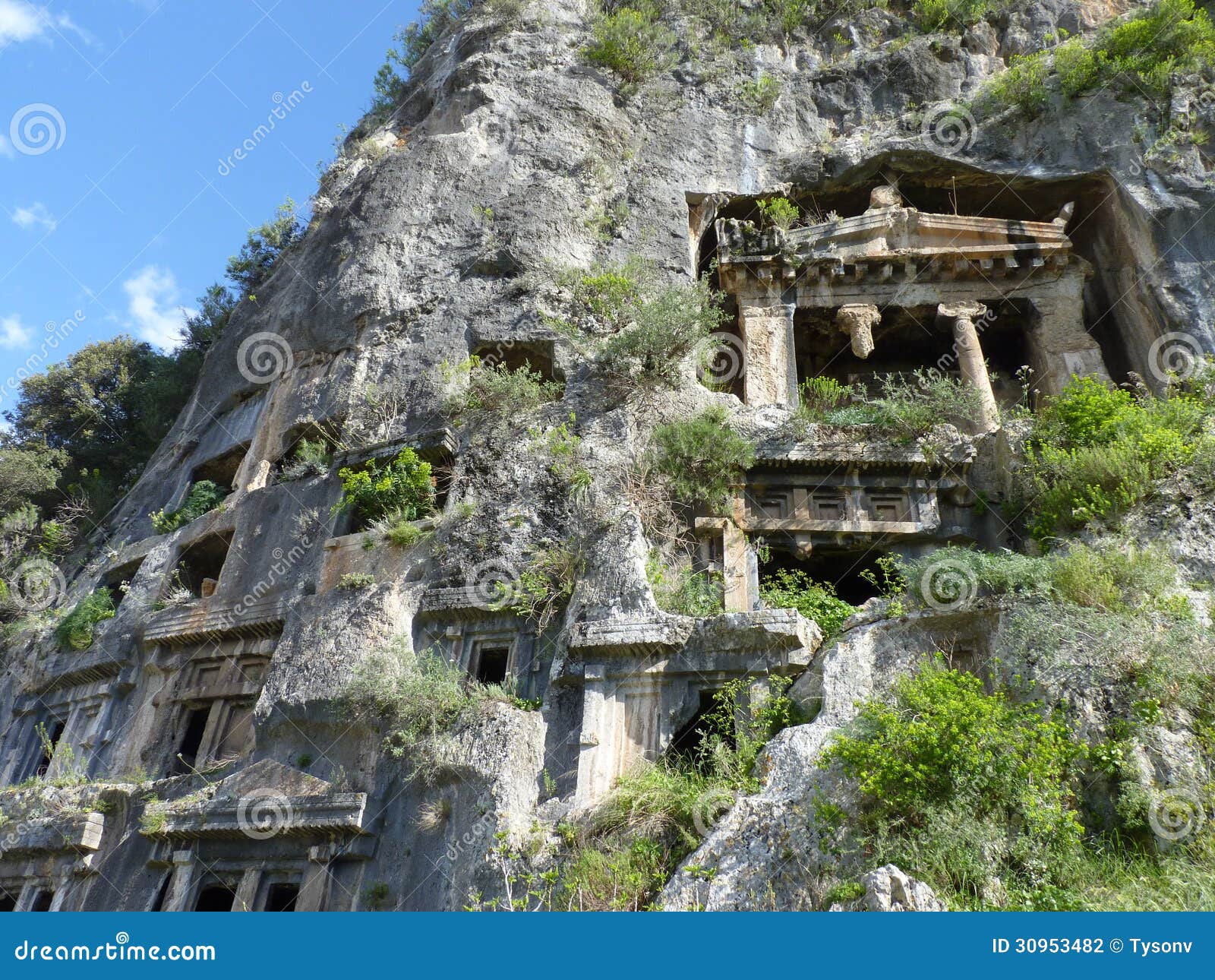 Lycian ruins in Turkey stock photo. Image of lime, pamukkale - 30953482