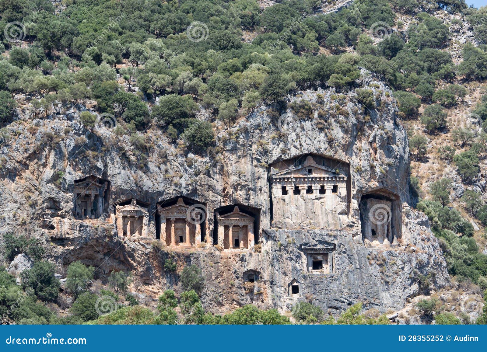 Lycian tombs stock photo. Image of tour, turkey, lycian - 28355252