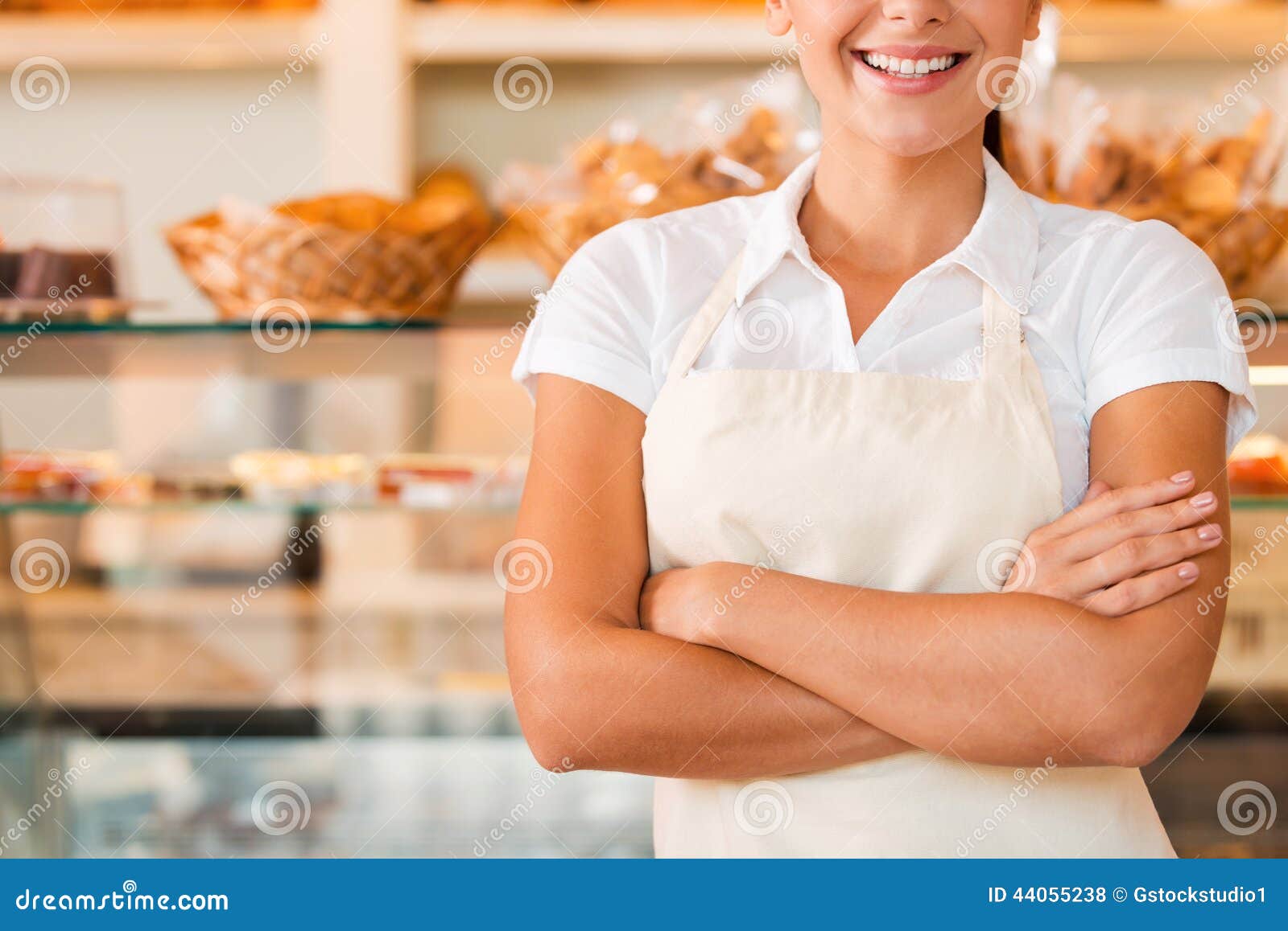 Lycklig bagare arkivfoto. Bild av korsat, ockupation - 44055238