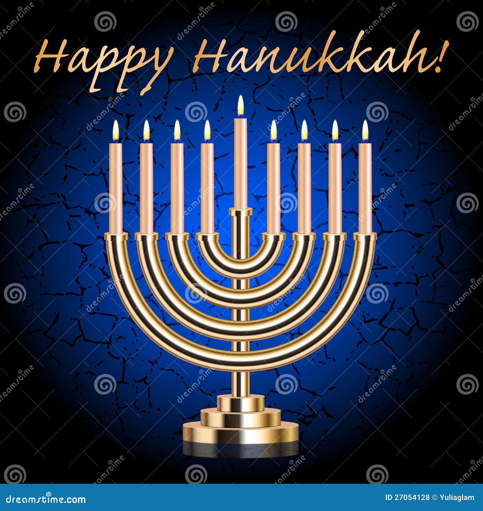 Lyckliga Hanukkah! vektor illustrationer. Illustration av natt - 27054128