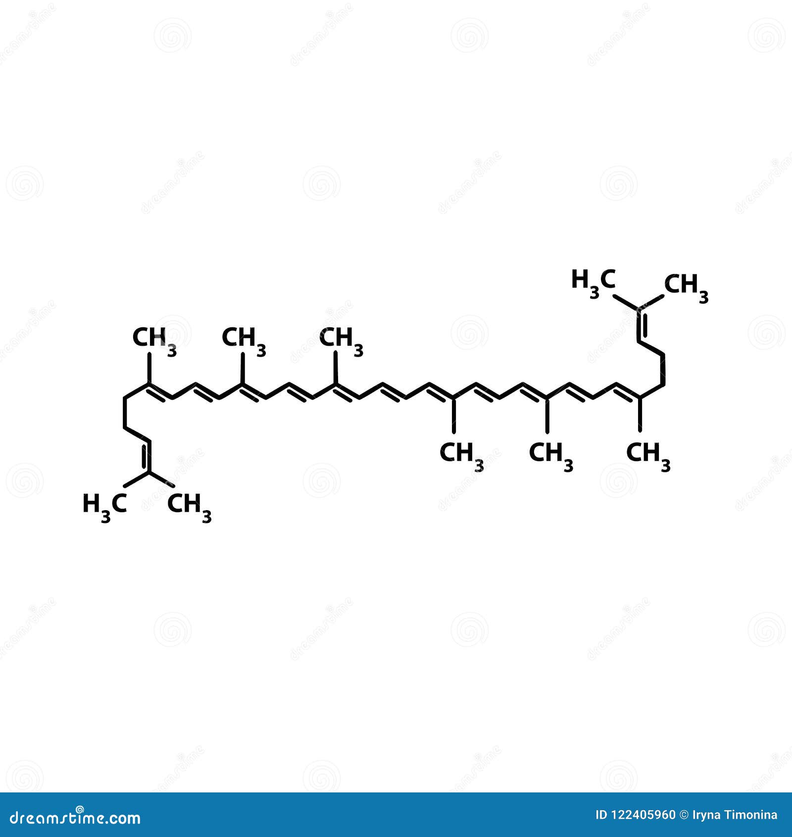 Lycopene is a Chemical Molecular Formula. Vector Illustration on ...