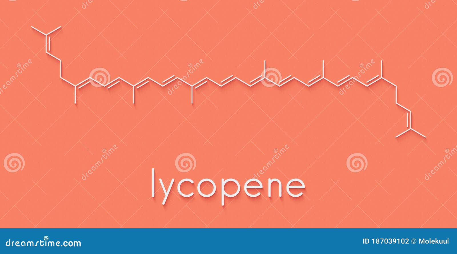 Lycopene Red Tomato Pigment Molecule. Skeletal Formula. Stock Photo ...