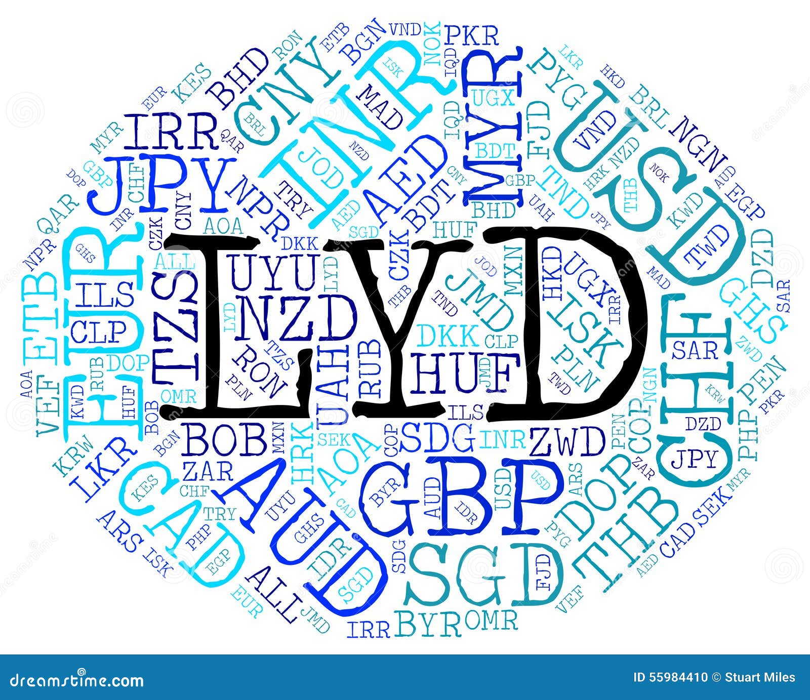 Lyd Currency Means Libyan Dinar and Coin Stock Illustration ...