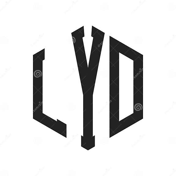 LYD Logo Design. Initial Letter LYD Monogram Logo Using Hexagon Shape ...