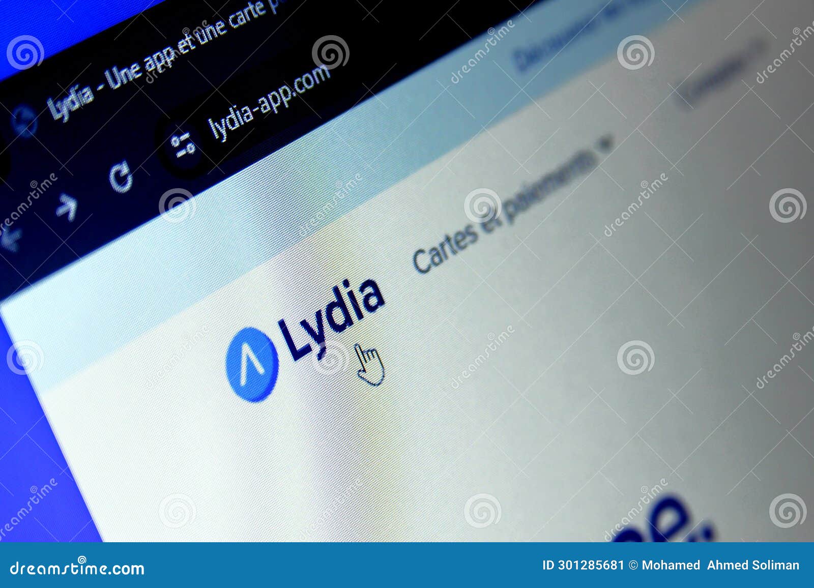 Lydia online banking app editorial photo. Image of symbols - 301285681