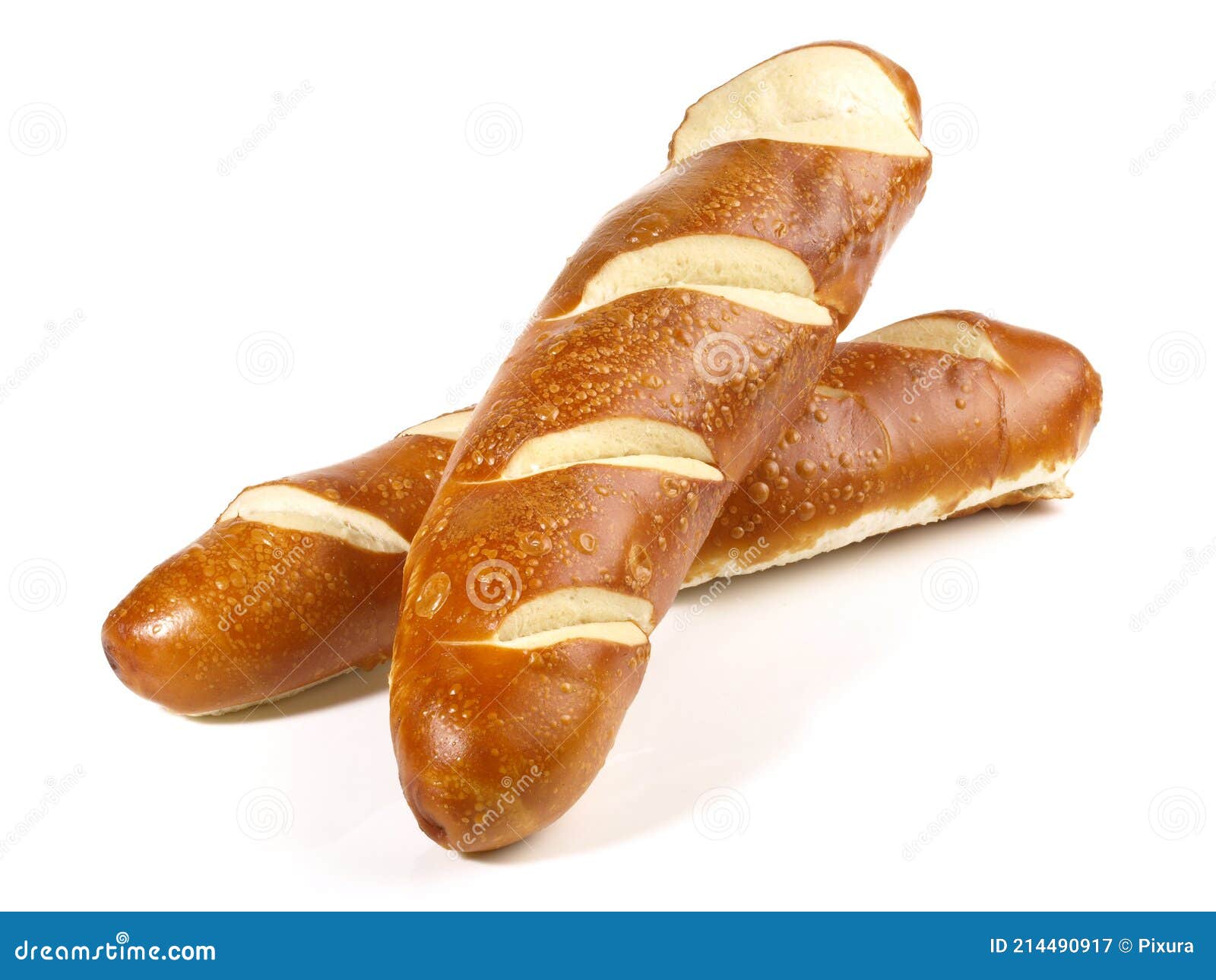 Lye Bread Sticks on White Background - Isolated Stock Image - Image of ...