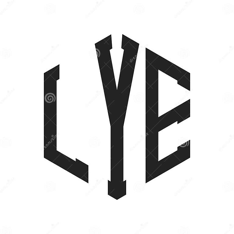 LYE Logo Design. Initial Letter LYE Monogram Logo Using Hexagon Shape ...