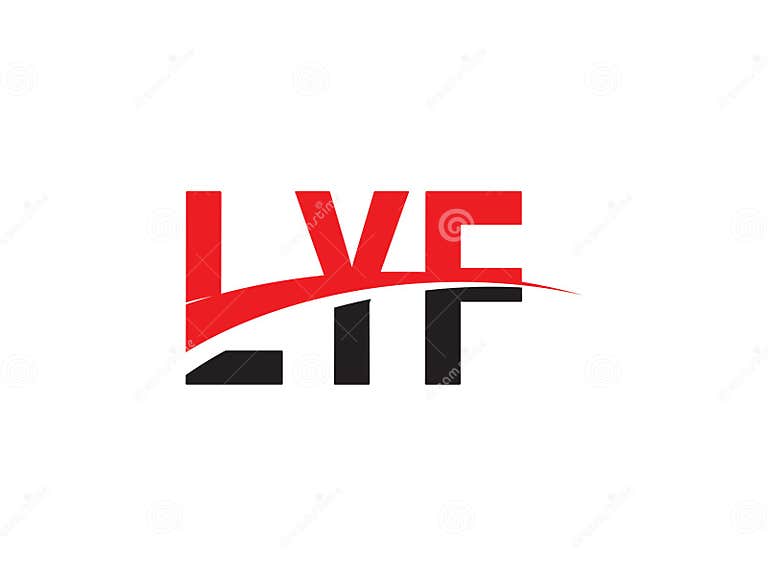 LYF Letter Initial Logo Design Stock Vector - Illustration of black ...