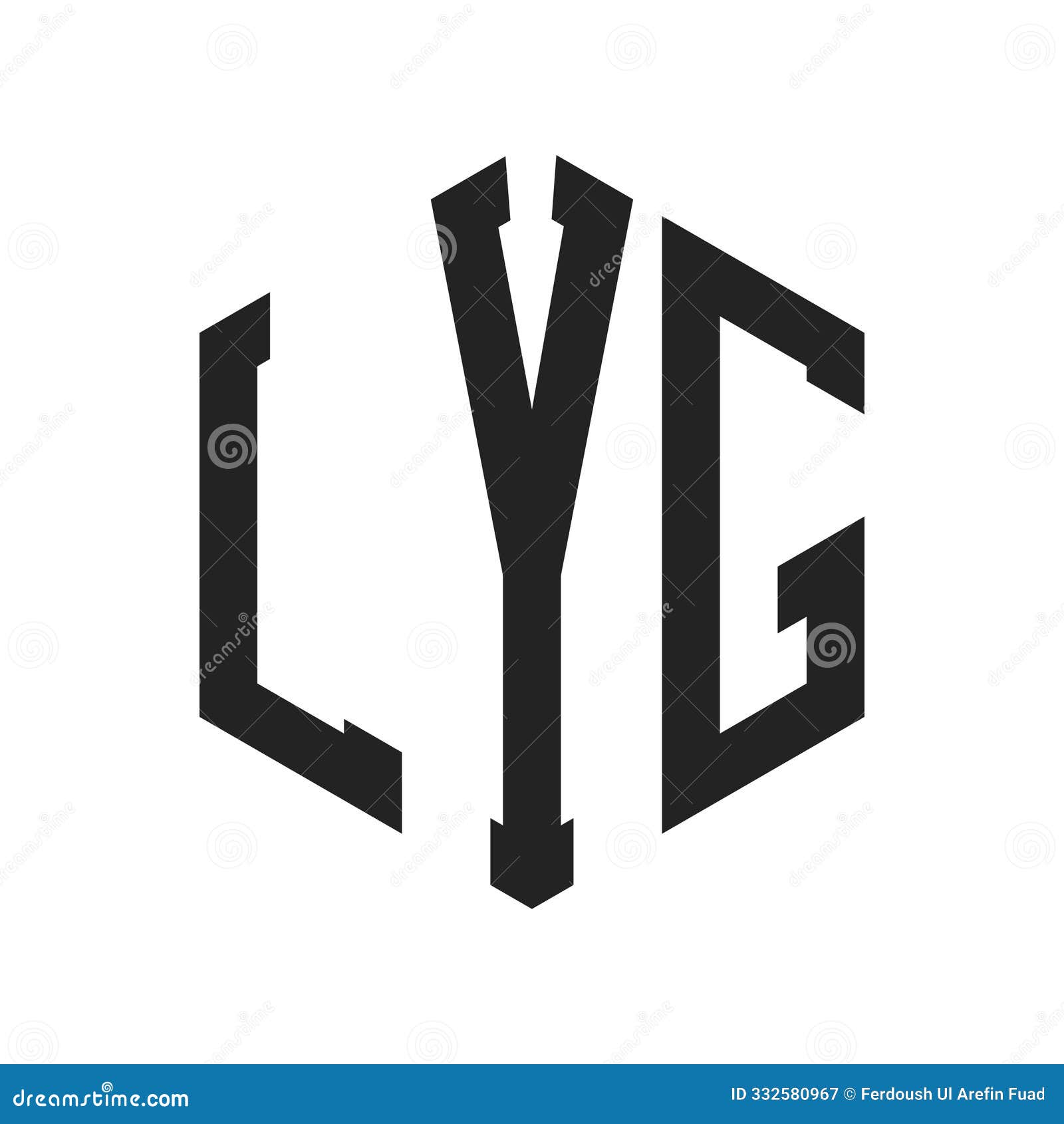 LYG Logo Design. Initial Letter LYG Monogram Logo Using Hexagon Shape ...