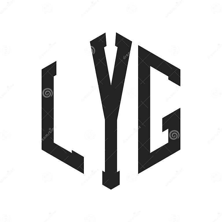 LYG Logo Design. Initial Letter LYG Monogram Logo Using Hexagon Shape ...