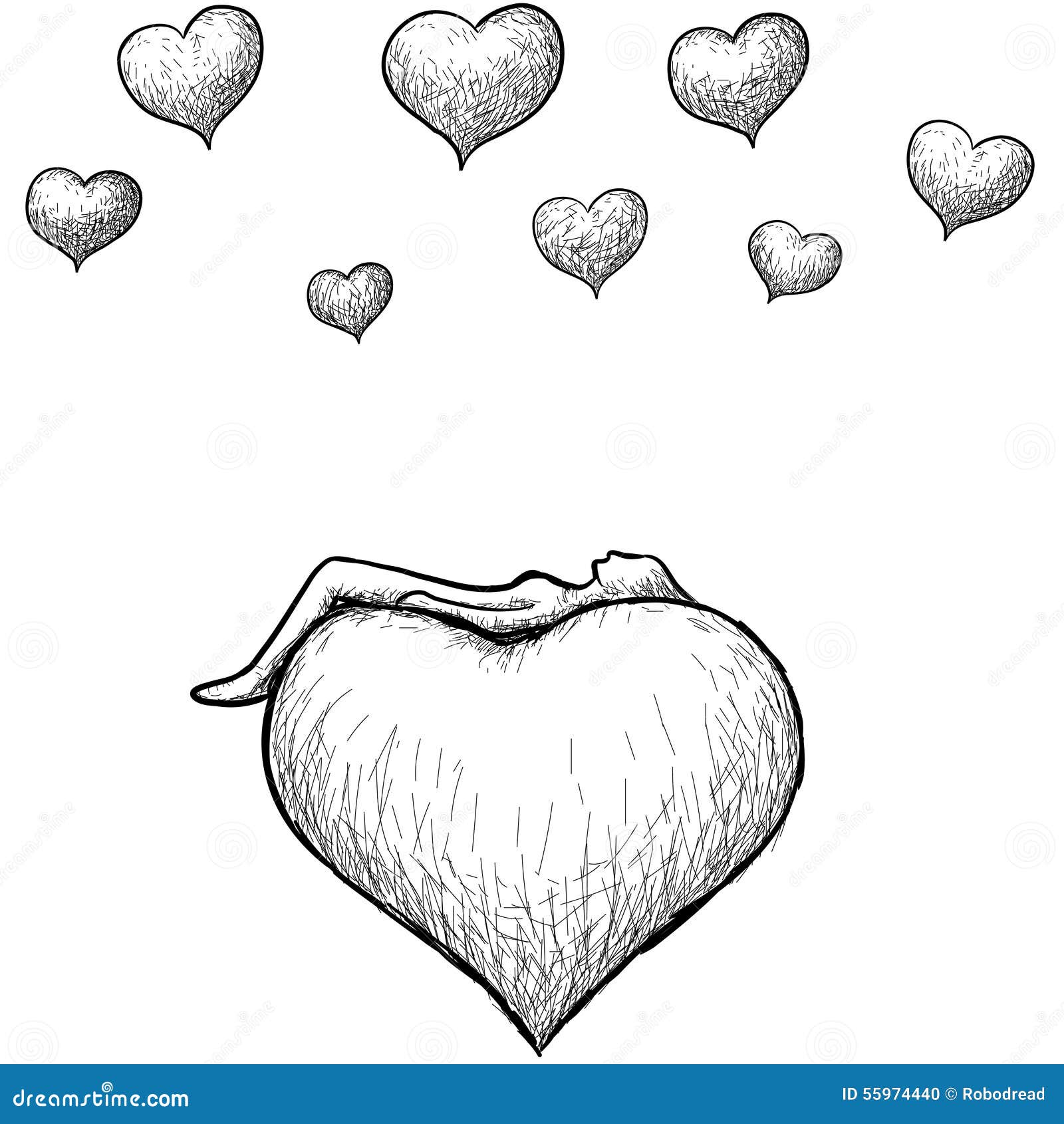 Lying above the heart stock vector. Illustration of lying - 55974440