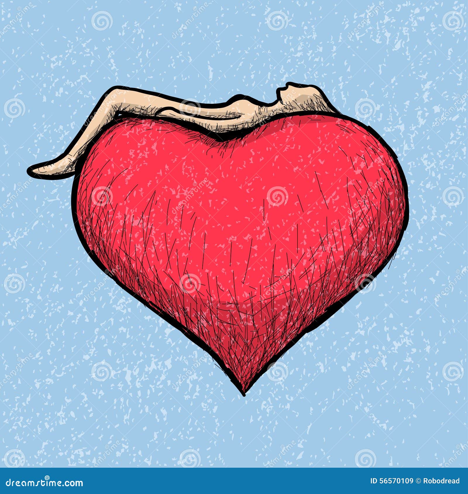 Lying above the heart stock vector. Illustration of vector - 56570109