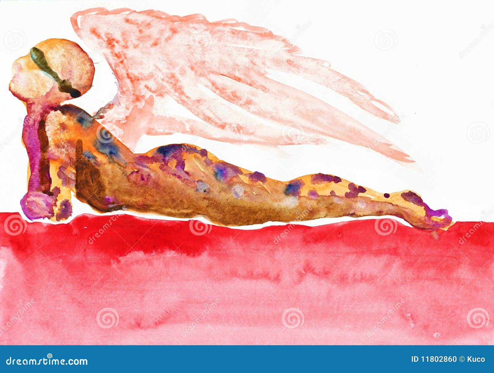 Lying angel no.3 stock illustration. Illustration of colors - 11802860