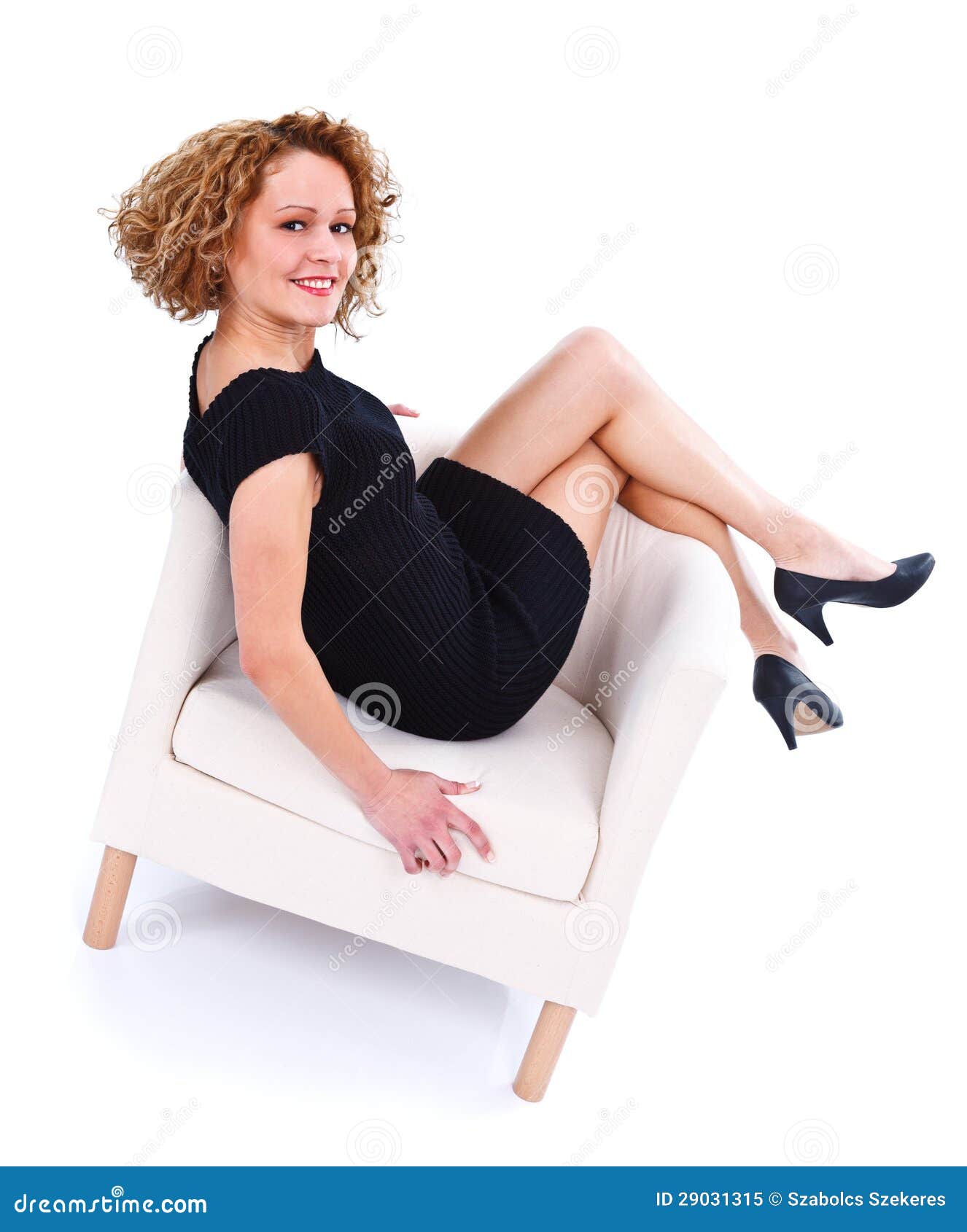 Lying back in armchair stock image. Image of hair, relaxation - 29031315