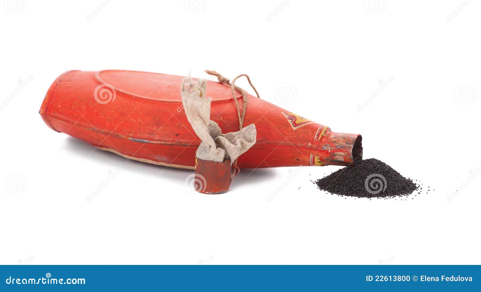 Lying Bottle With Gunpowder, Stock Photo - Image of friable, vintage ...