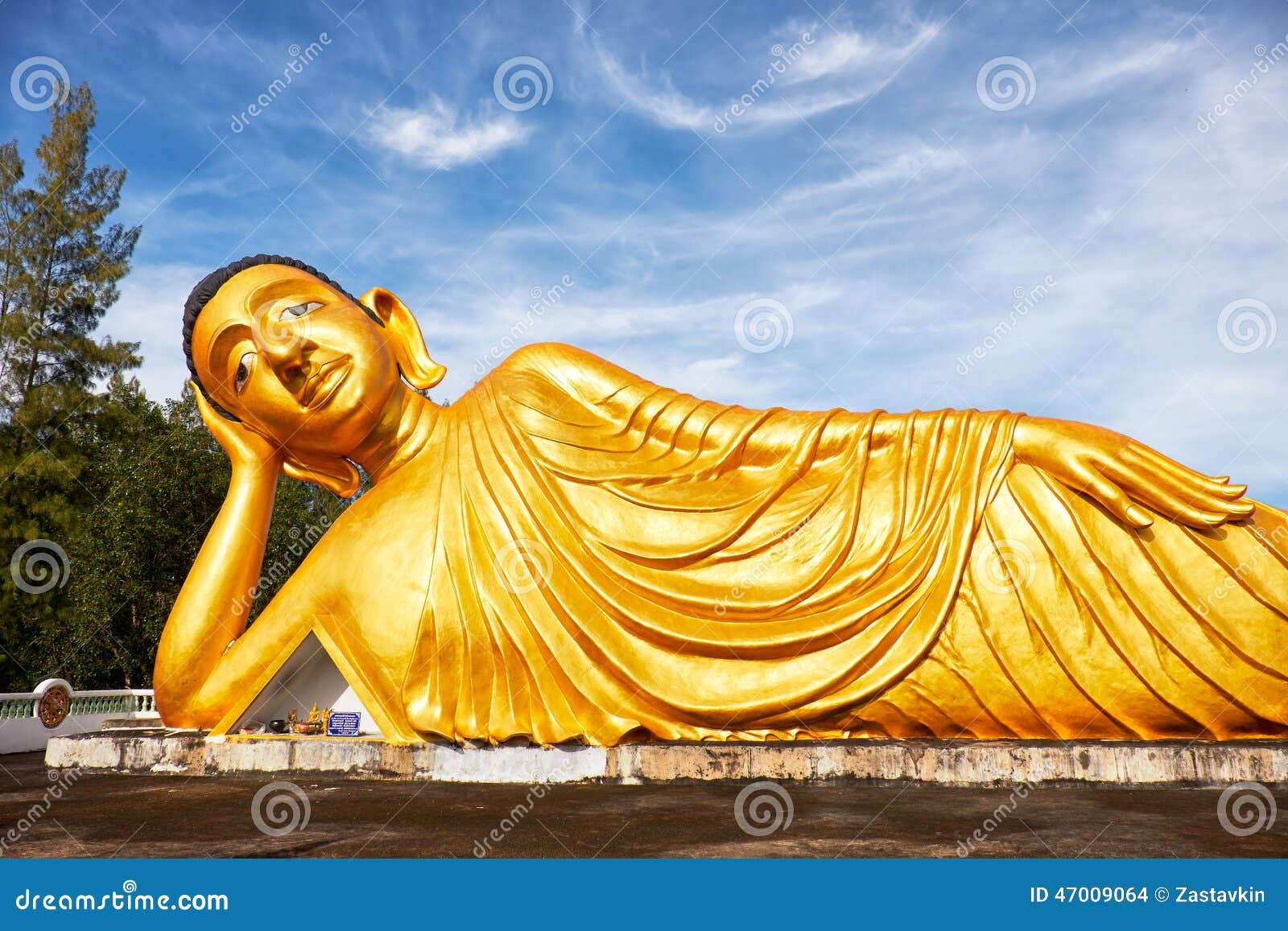 Lying Buddha statue stock photo. Image of summer, autumn - 47009064