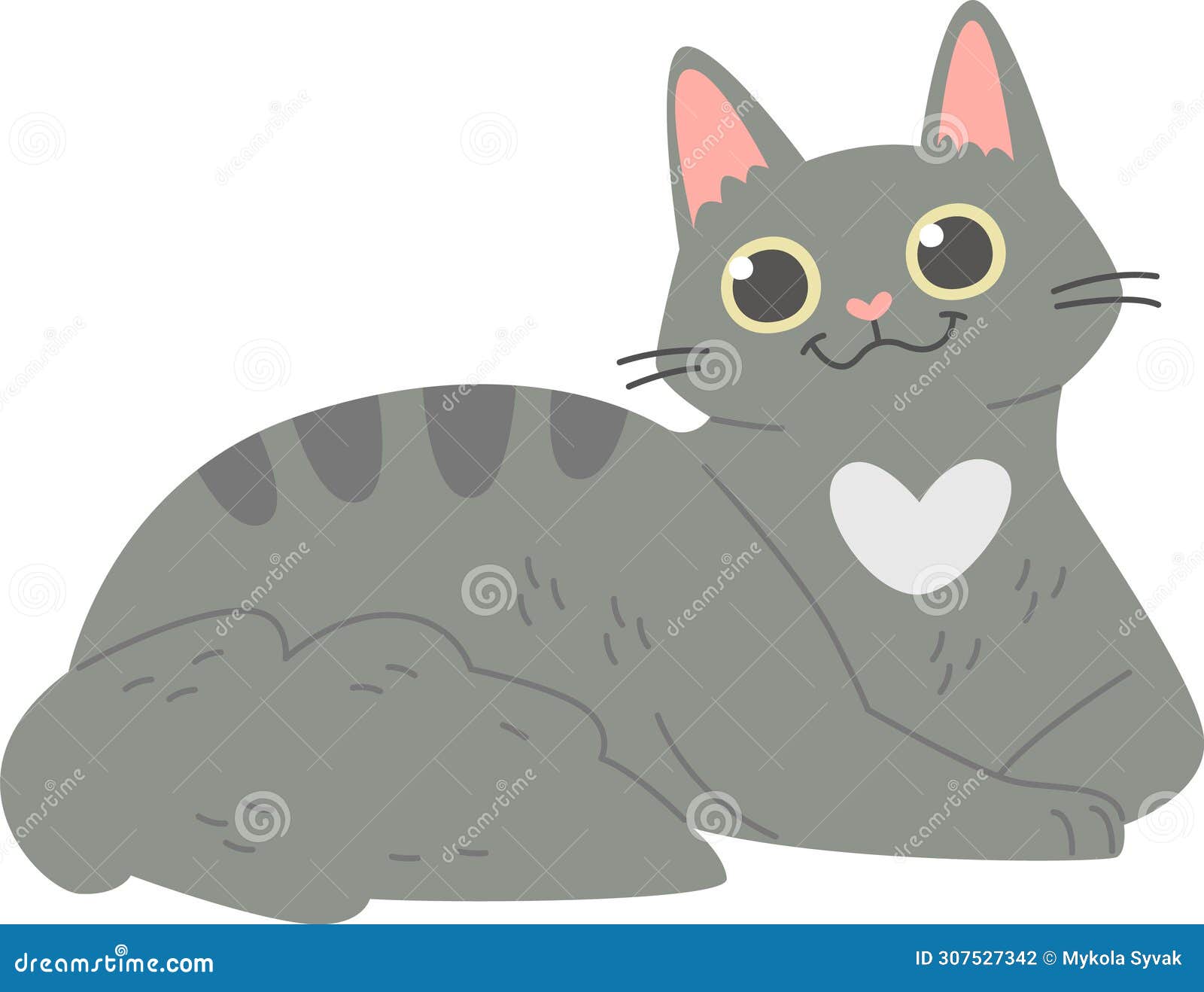 Lying Cat Pet stock illustration. Illustration of adorable - 307527342