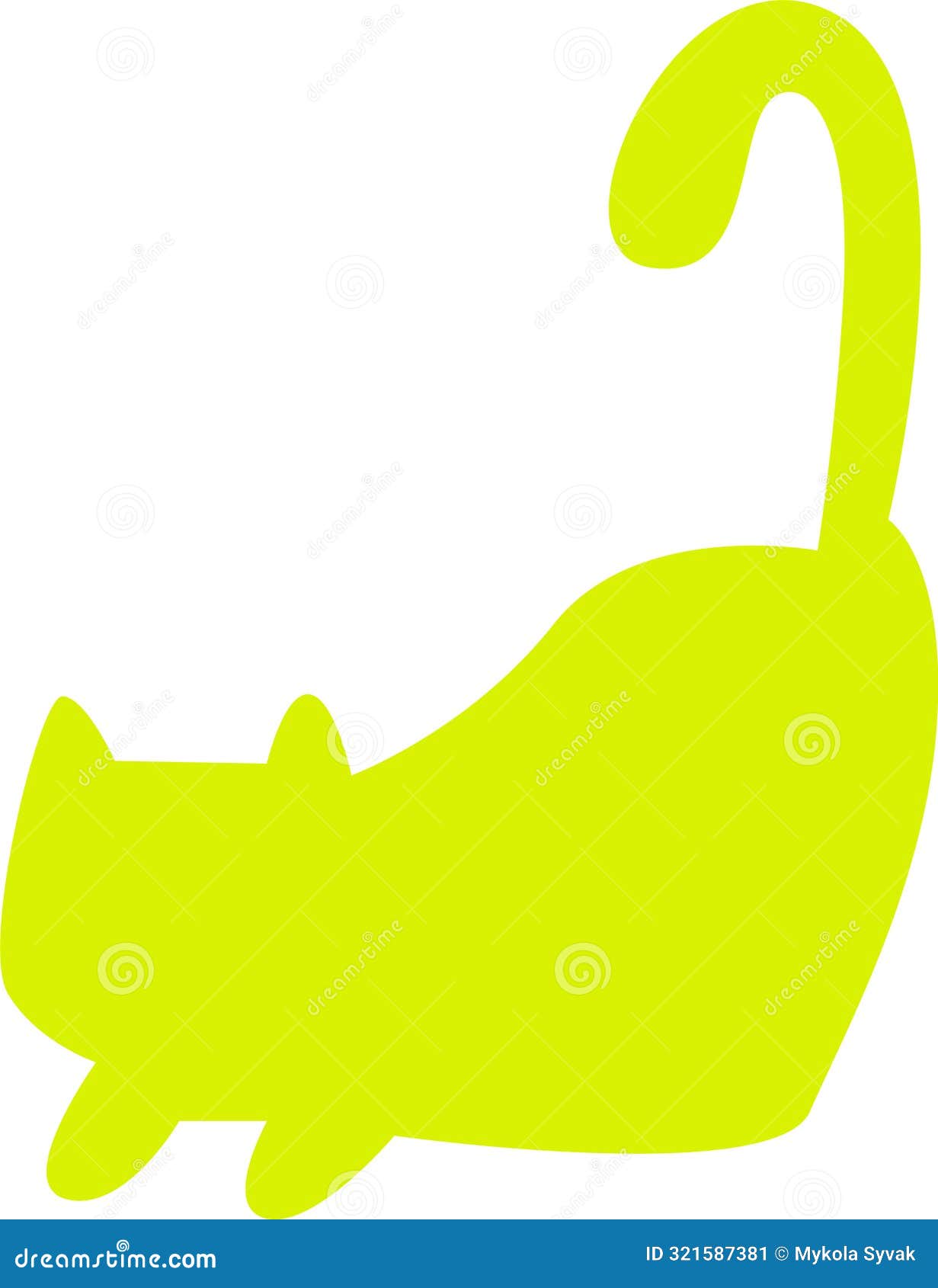 Lying Cat Silhouette stock vector. Illustration of lying - 321587381