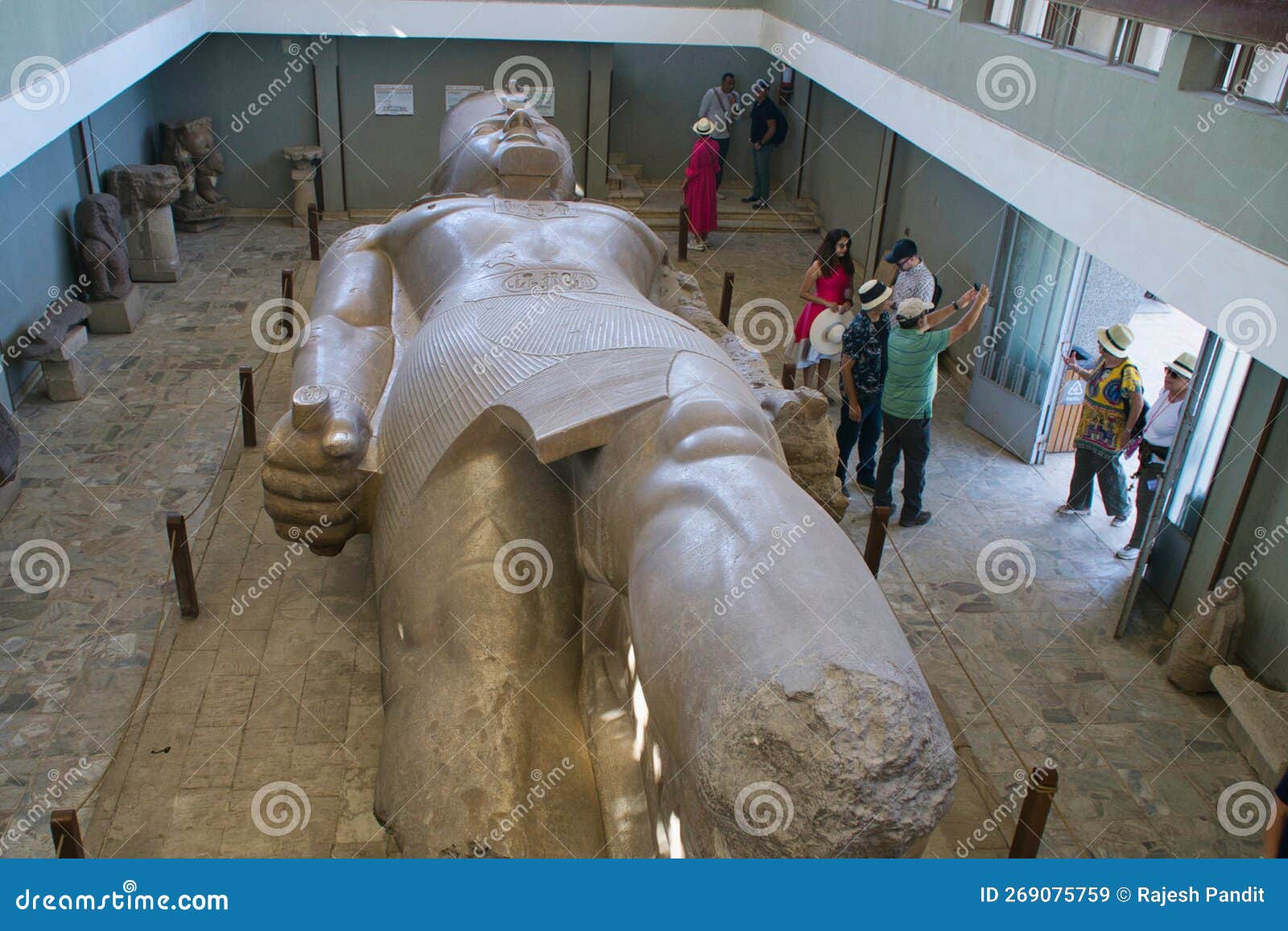Lying Down Colossal Statue of Ramsses II in Memphis Museum Editorial Stock Image - Image of ...