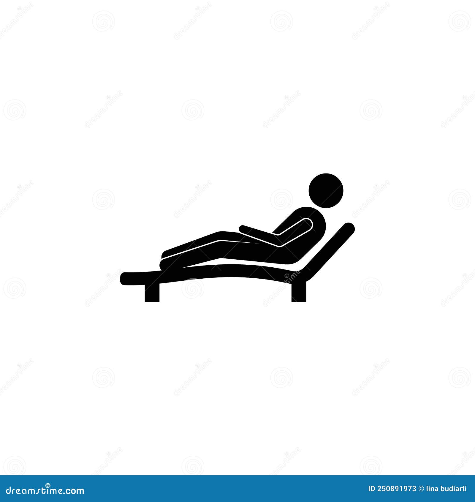 Lying down icon stock vector. Illustration of icon, internet - 250891973