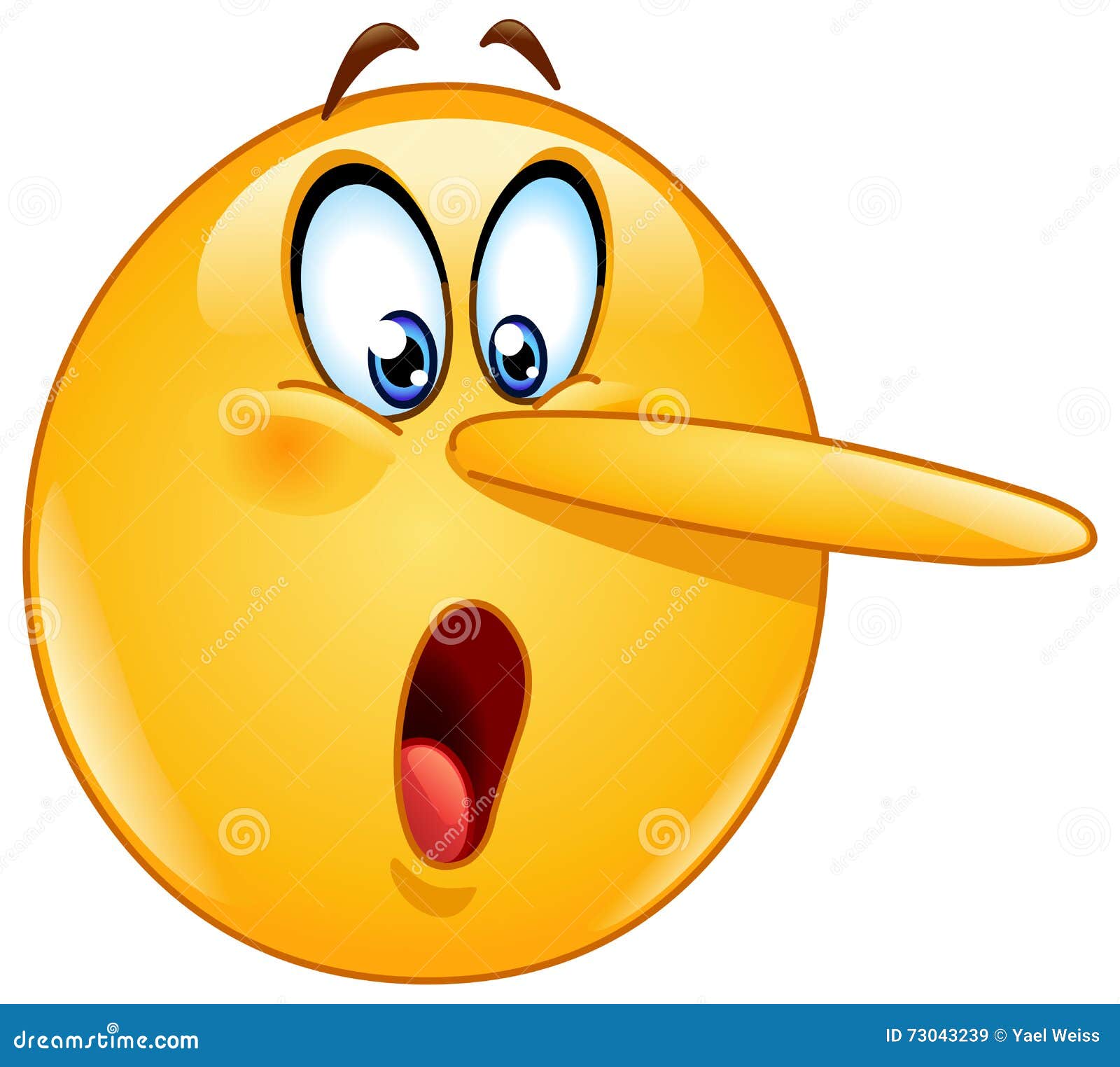 Lying face emoticon stock vector. Illustration of emoji - 73043239