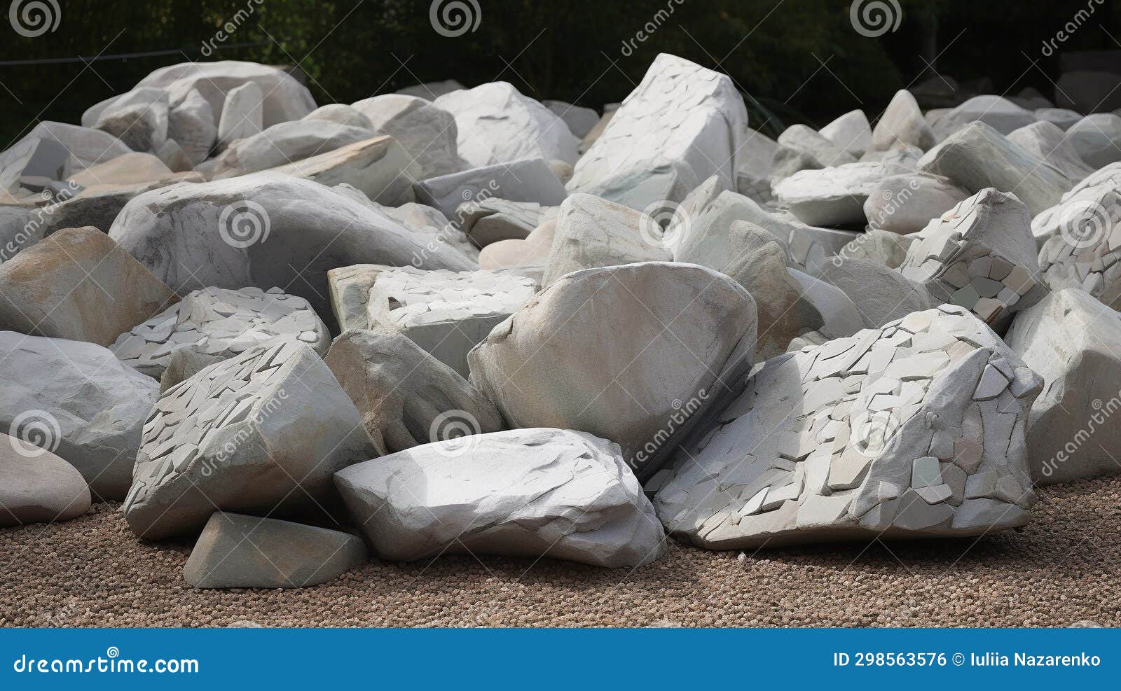 Lying Fragments of Rock. AI Generated Stock Photo - Image of minerals ...