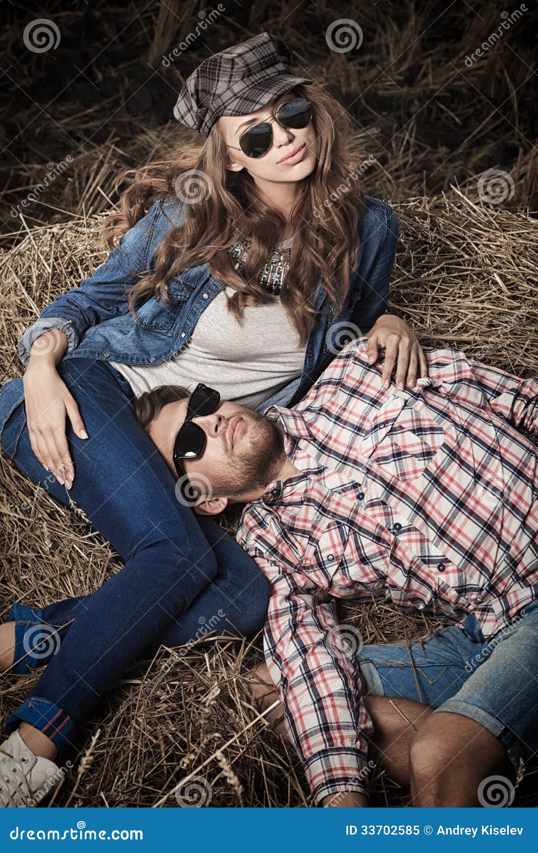 Lying on haystack stock image. Image of beautiful, happy - 33702585