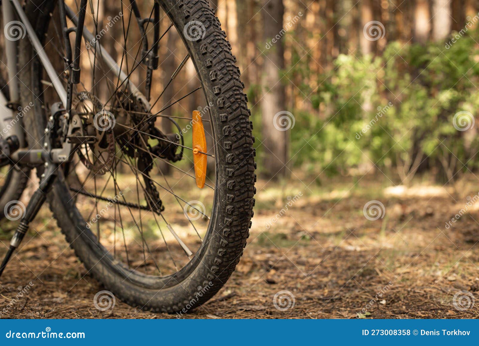 A Lying Hiking Backpack Lying Next To a Bicycle on the Ground on a ...