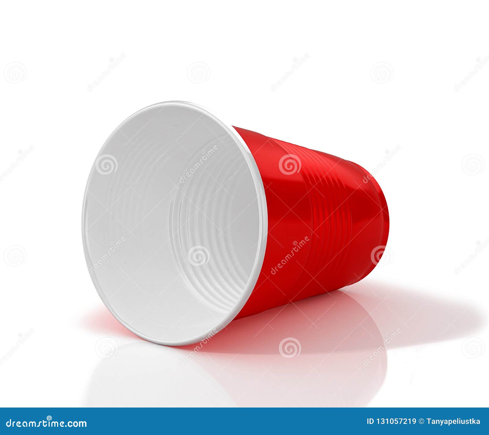 Lying Horizontally Transparent Plastic Cup. Royalty-Free Stock ...