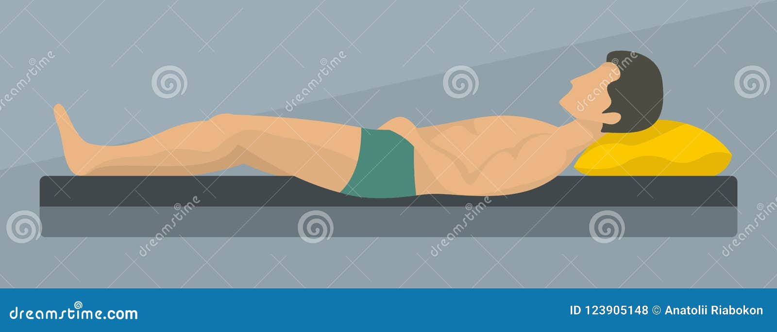 Lying Human Banner, Flat Style Stock Illustration - Illustration of ...