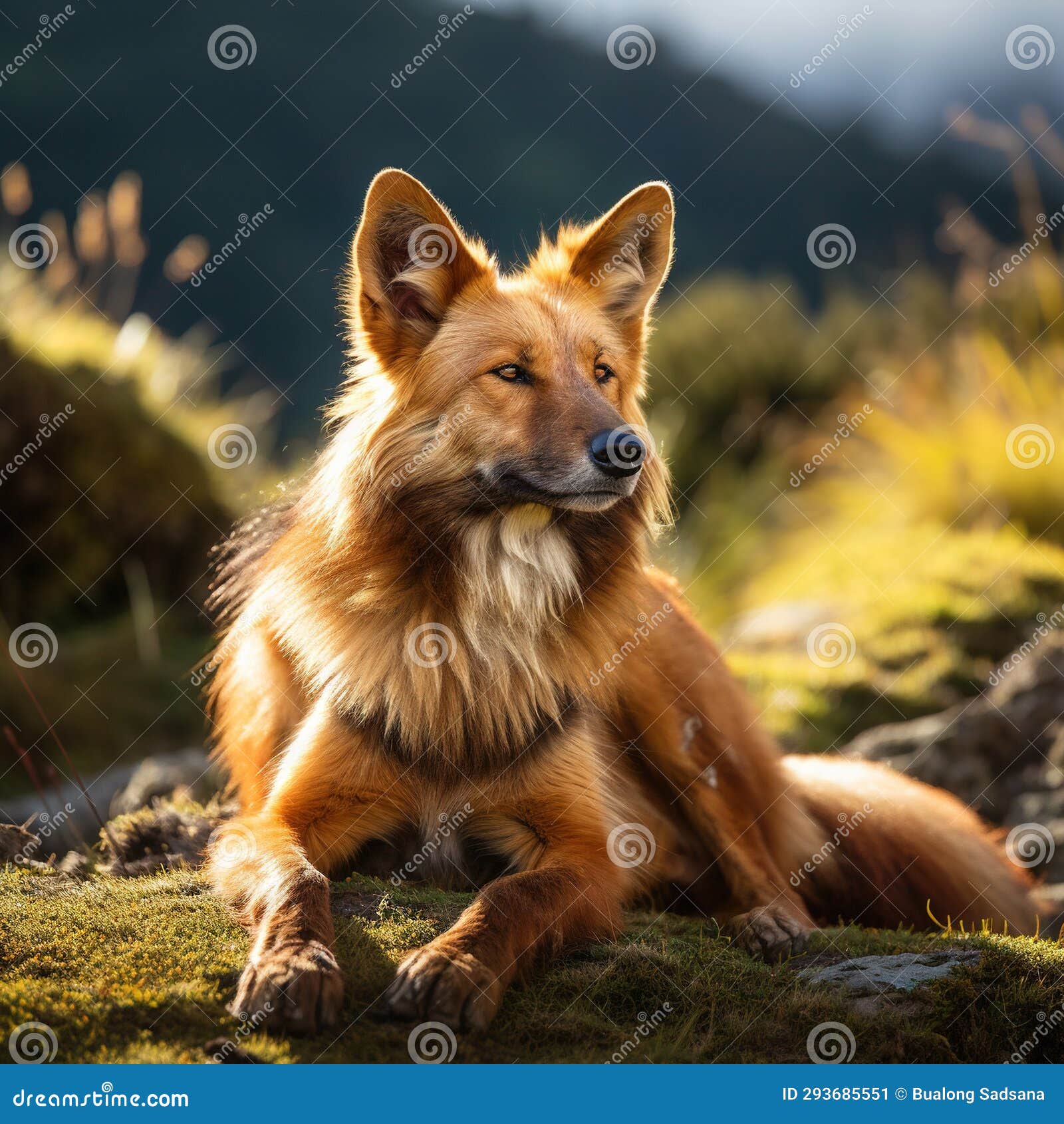 Maned Wolf (Chrysocyon Brachyurus) Made With Generative AI Illustration ...