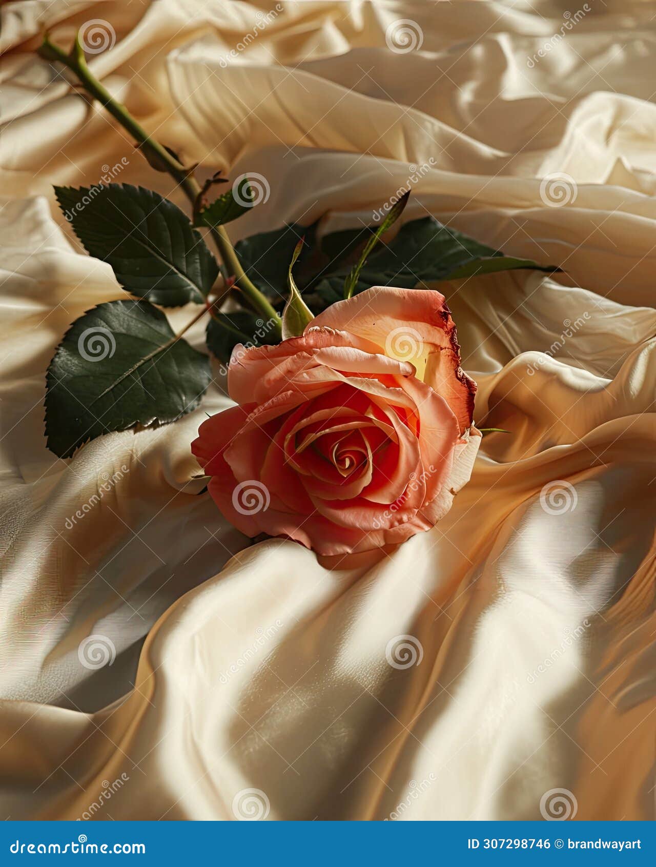 Lying Rose on Bed stock illustration. Illustration of bedroom - 307298746