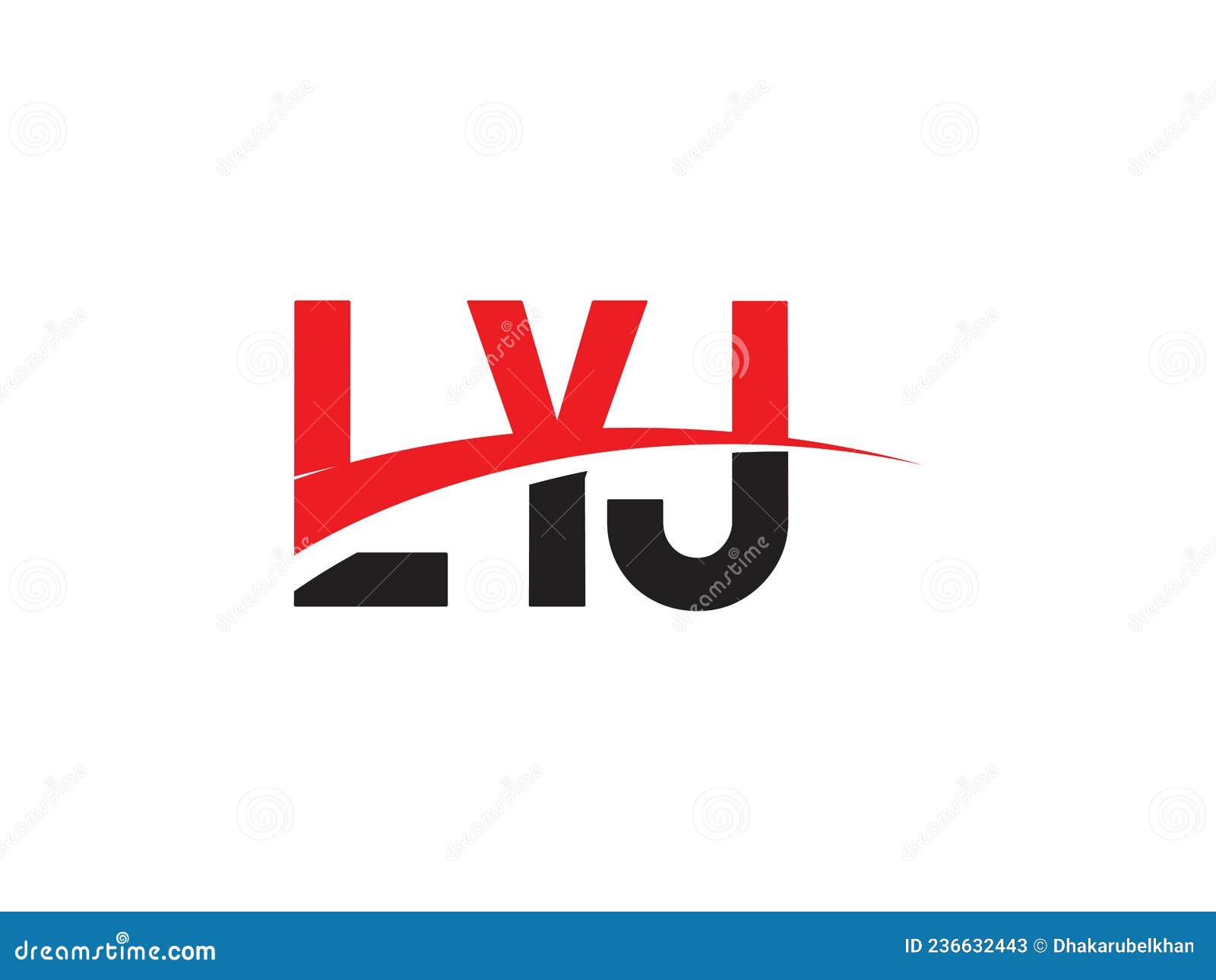 LYJ Letter Initial Logo Design Stock Vector - Illustration of corporate ...
